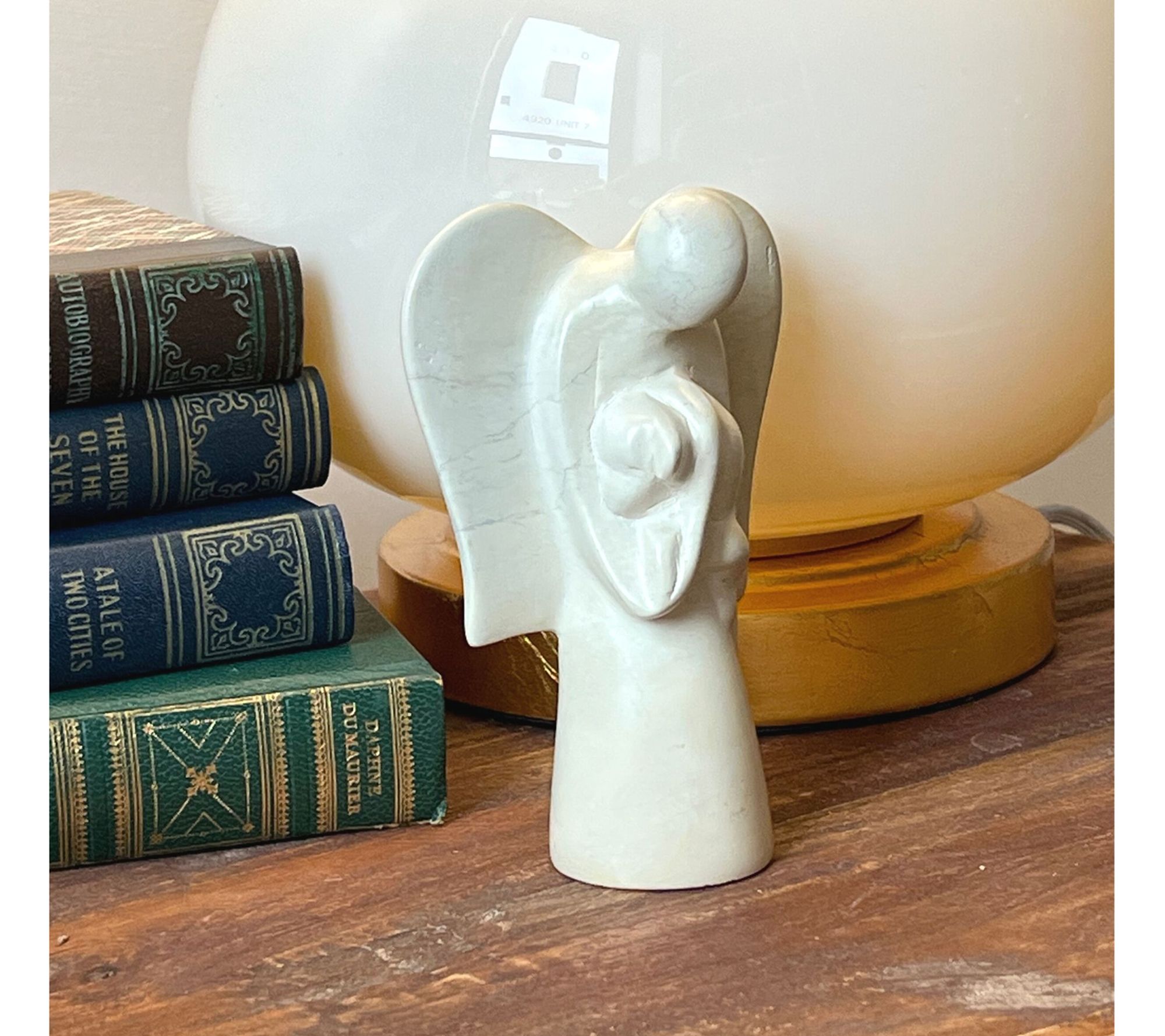 Global Crafts Soapstone Guardian Angel HoldingStatue - QVC.com