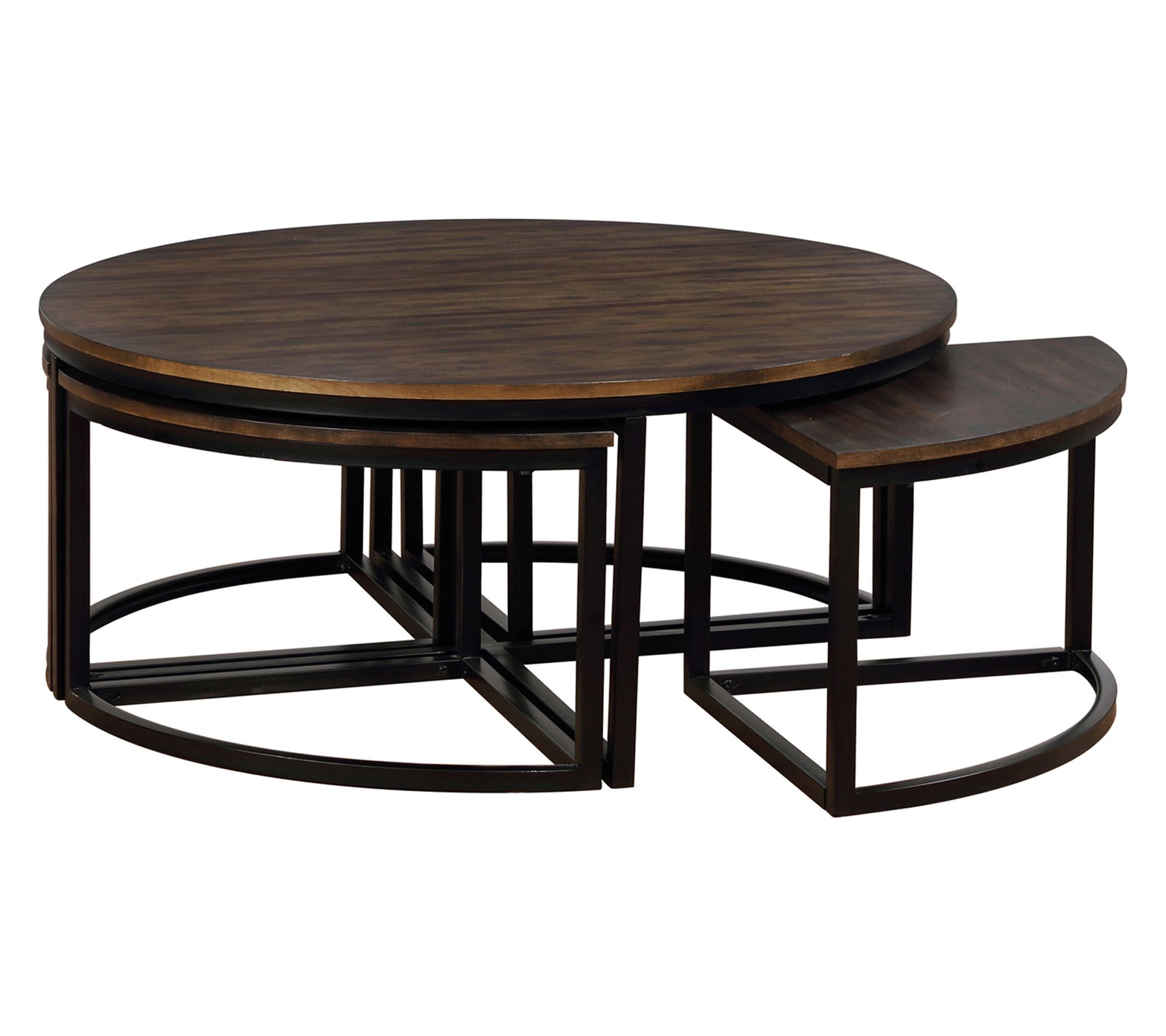 Alaterre Furniture 42" Round Coffee Table with Nesting Tables - QVC.com