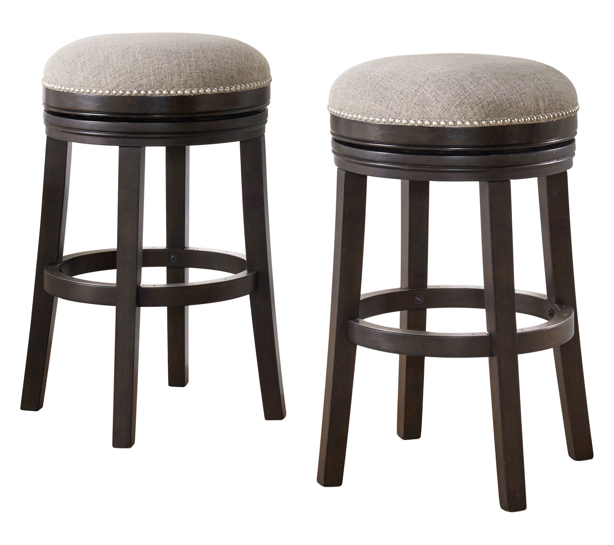 Alaterre Furniture Clara Set of 2 Swivel Bar Height Stools - QVC.com