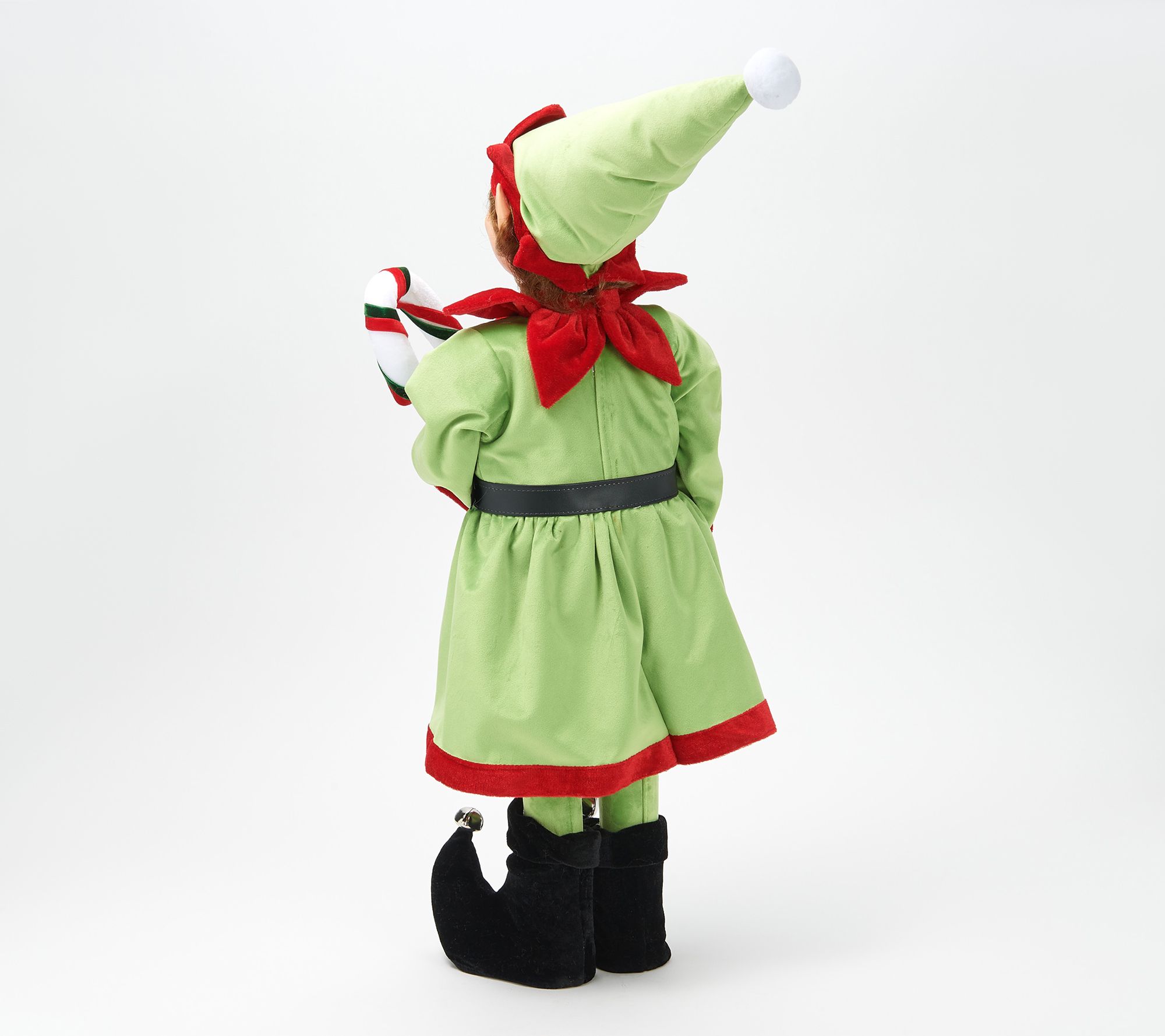 "As Is" 27" Oversized Elf Figure with Peppermint Candy - QVC.com