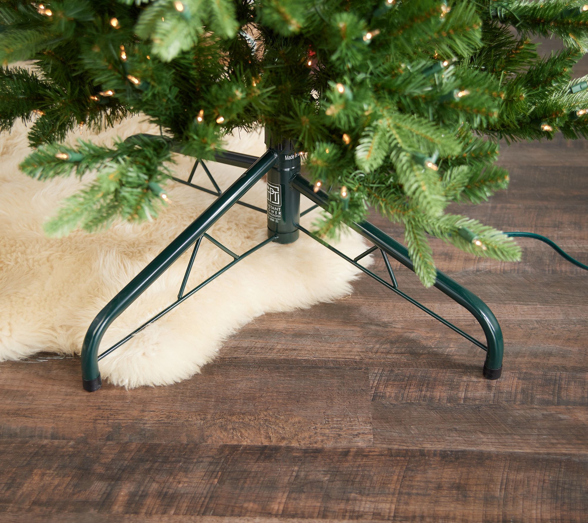 "As Is" Bethlehem Lights 8.5' Green Overlit Slim SpruceTree - QVC.com