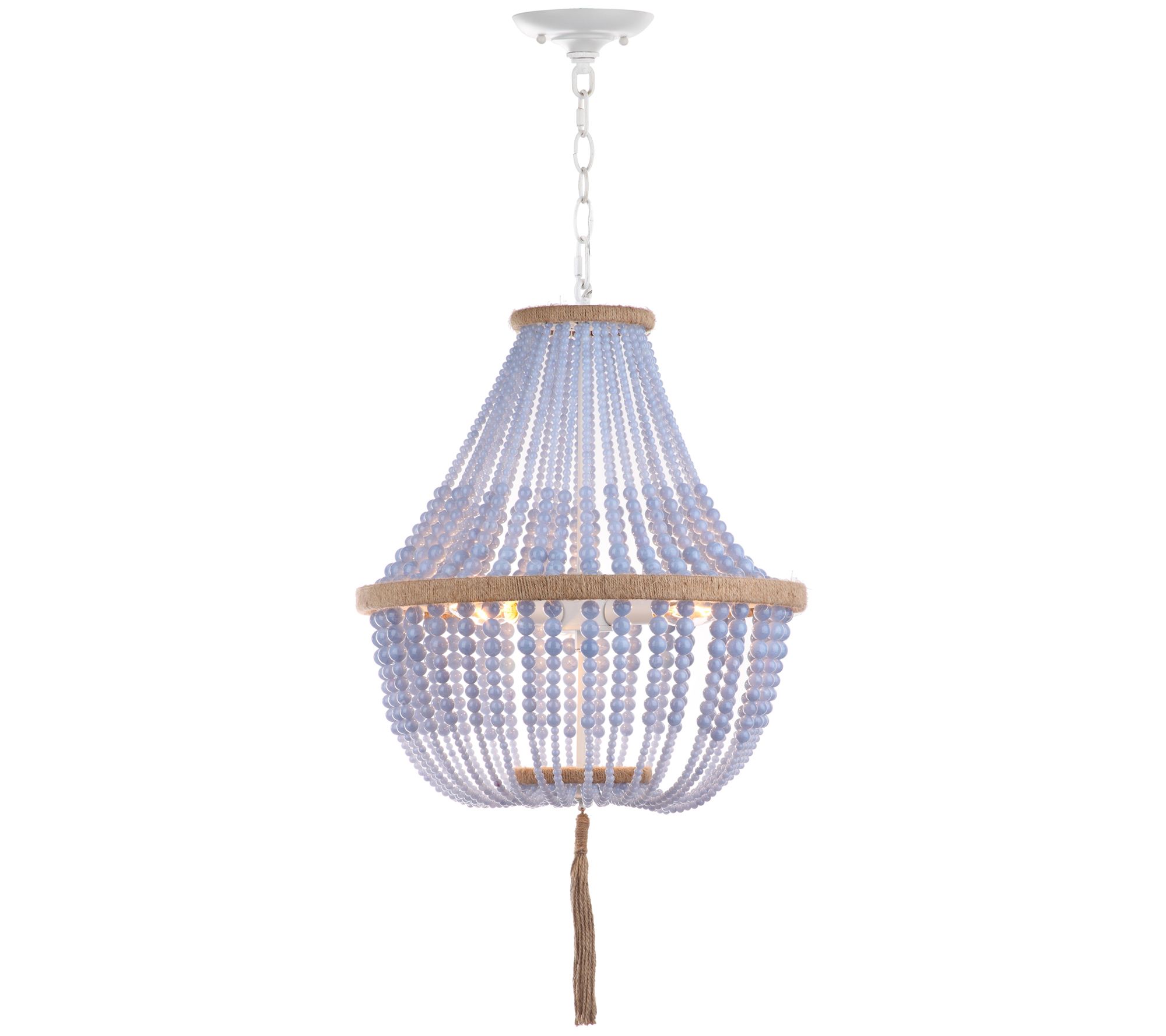 Safavieh Lush Kristi 3-Light 16.5"Diam Beaded Pendant - QVC.com