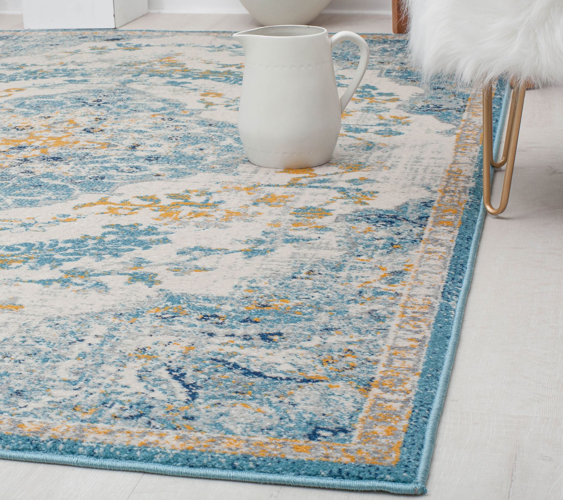 Rugs America Hailey HY50C Fresh Chicory Vintage 8'0" x 10'0" - QVC.com