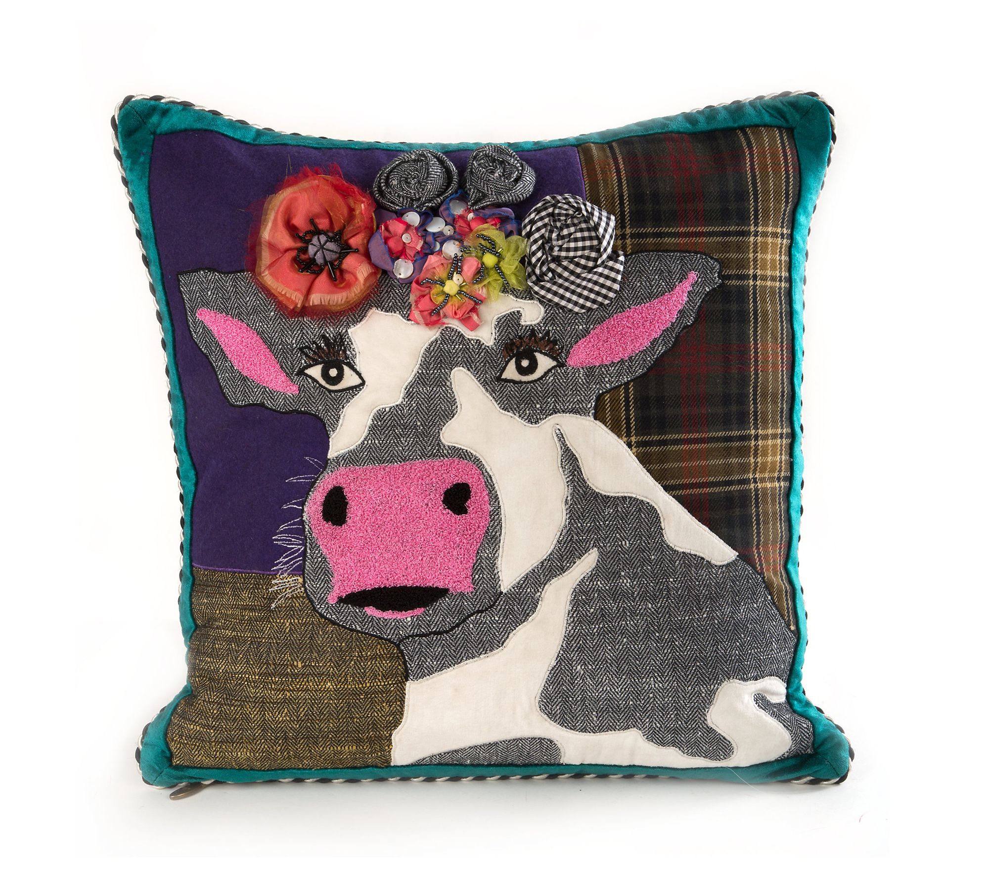 MacKenzie-Childs Frida Cowlo Throw Pillow - QVC.com