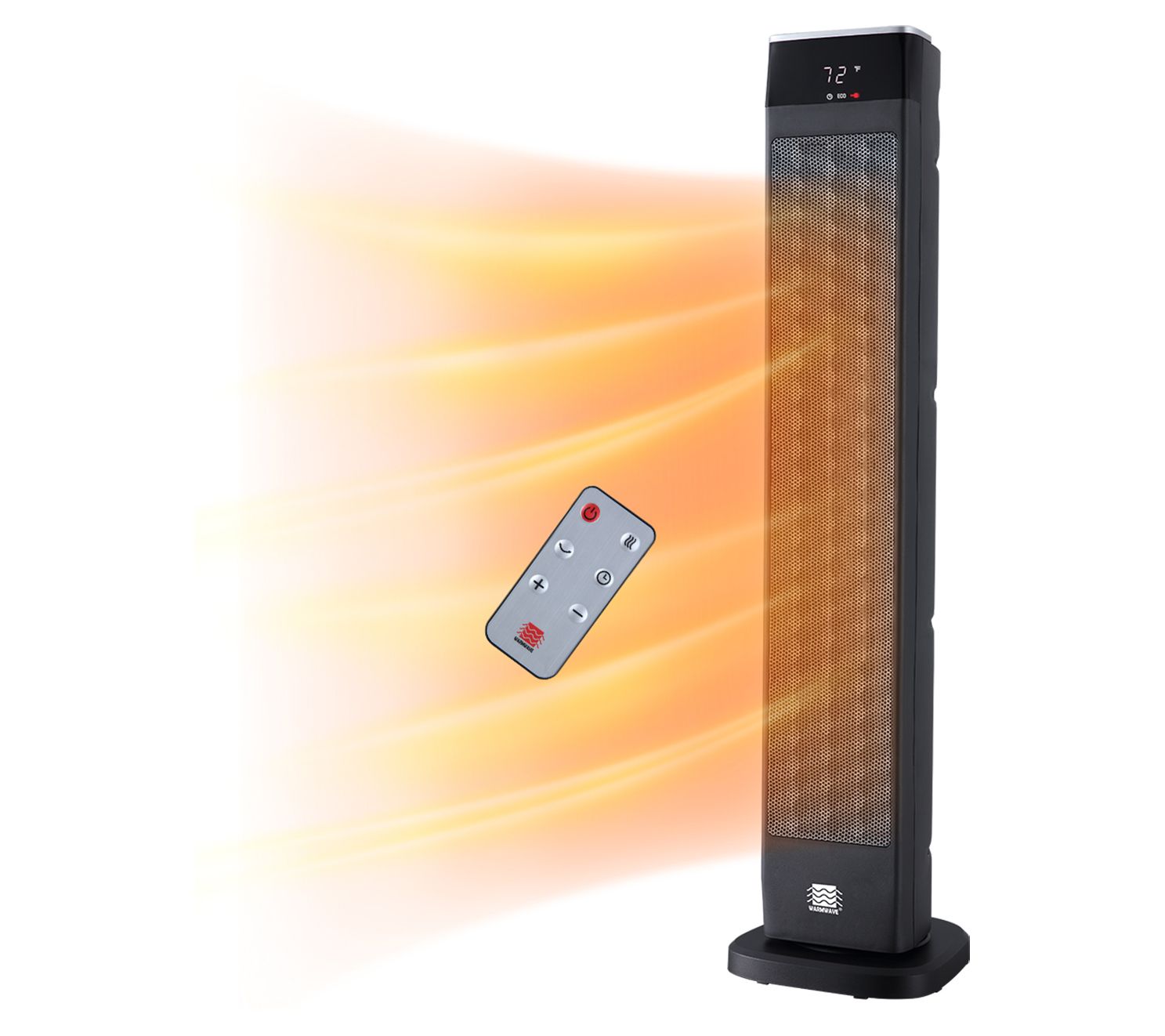 WarmWave Deluxe Digital 30" Ceramic Tower Heater w/ Remote - QVC.com