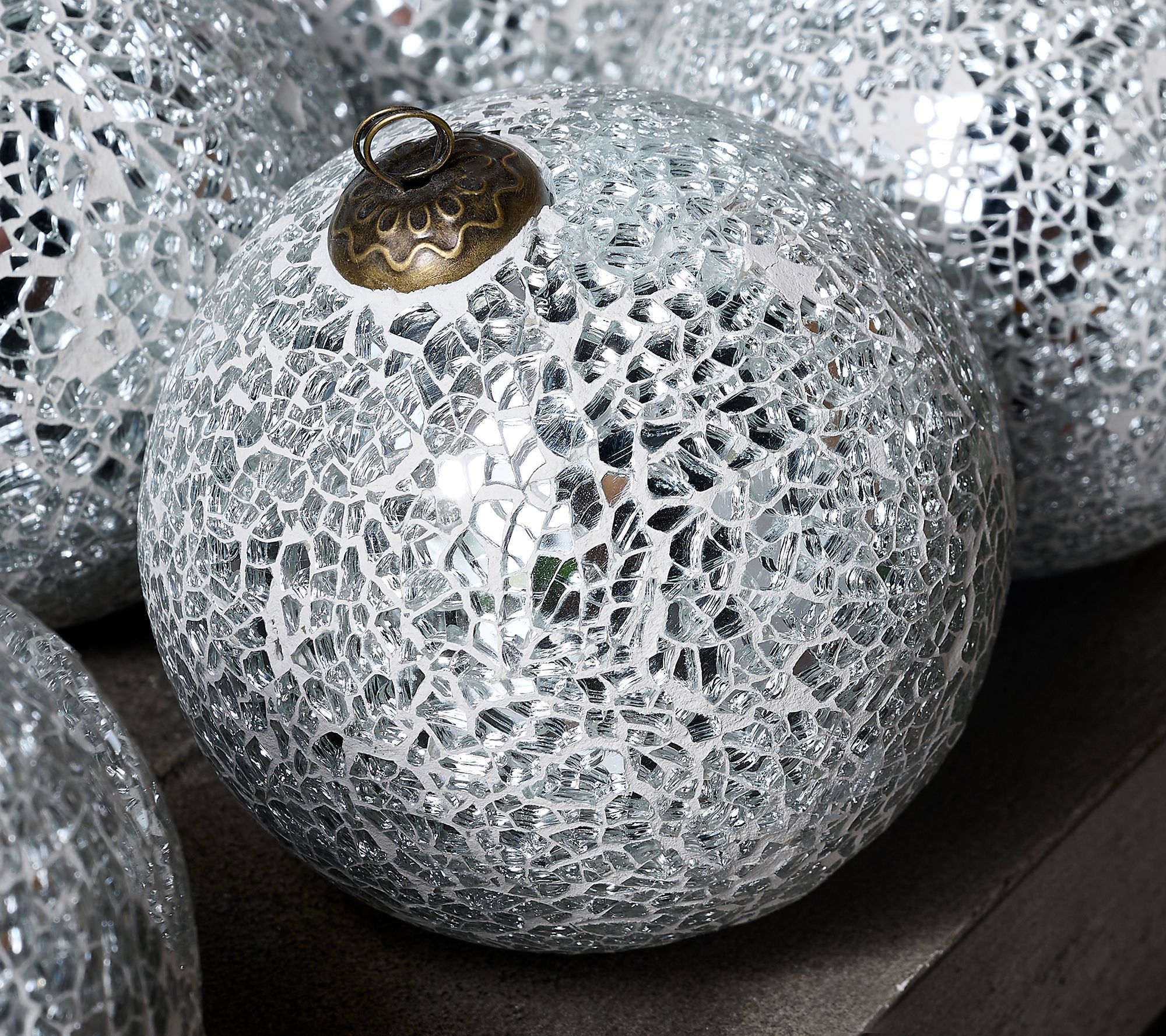 "As Is" Primrose Hill Set of 9 Mercury Glass 0rnaments - QVC.com