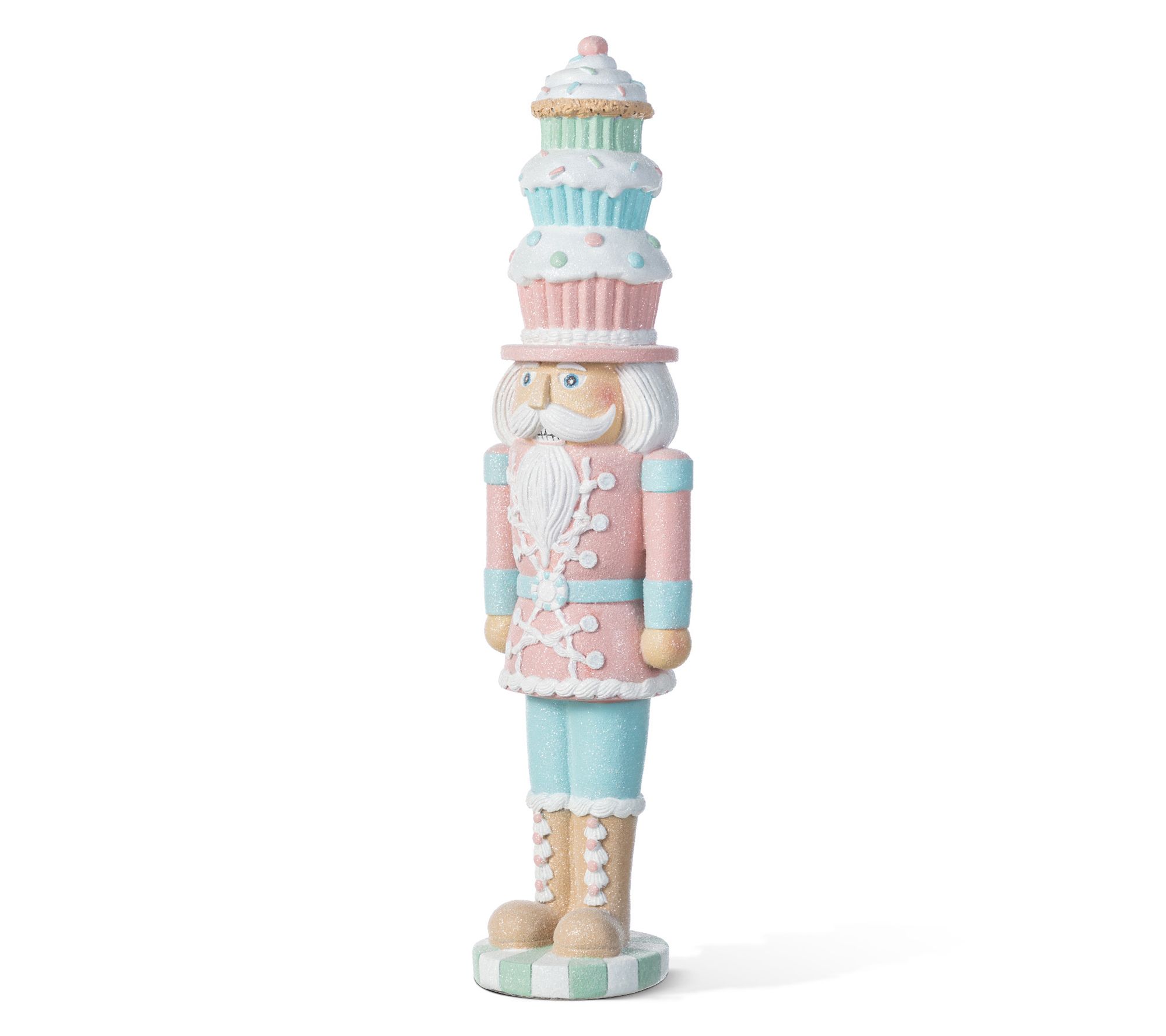 Glitzhome 18" Christmas Cupcake Nutcracker Table Decor - QVC.com