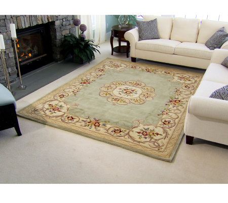 Royal Palace BlossomSavonner 7'6"X9'6" Handmade Wool Rug - QVC.com