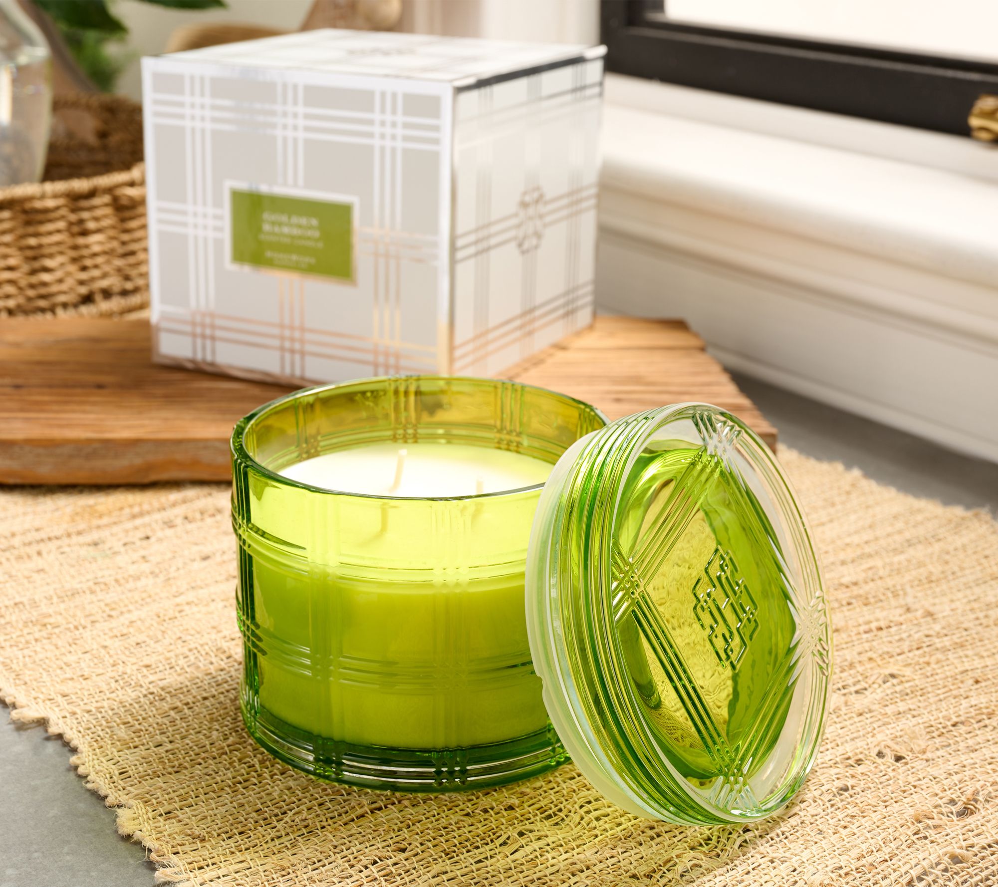"As Is" HomeWorx by Slatkin + Co. Golden Bamboo 14-oz Candle - QVC.com