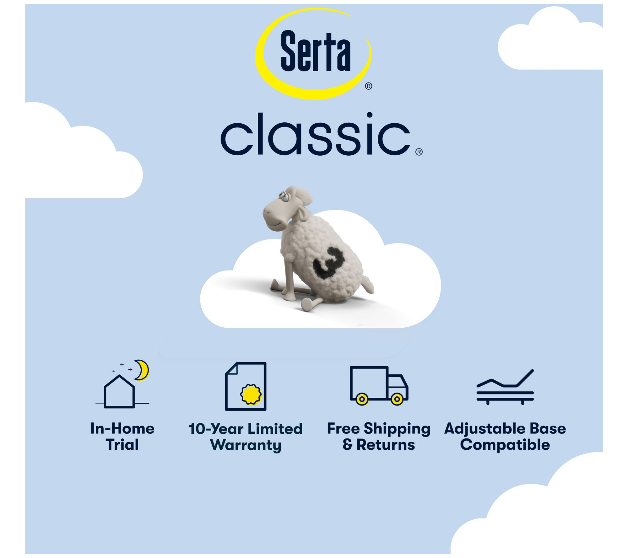 Serta Classic Dorian 12.5" Firm Mattress -Queen - QVC.com