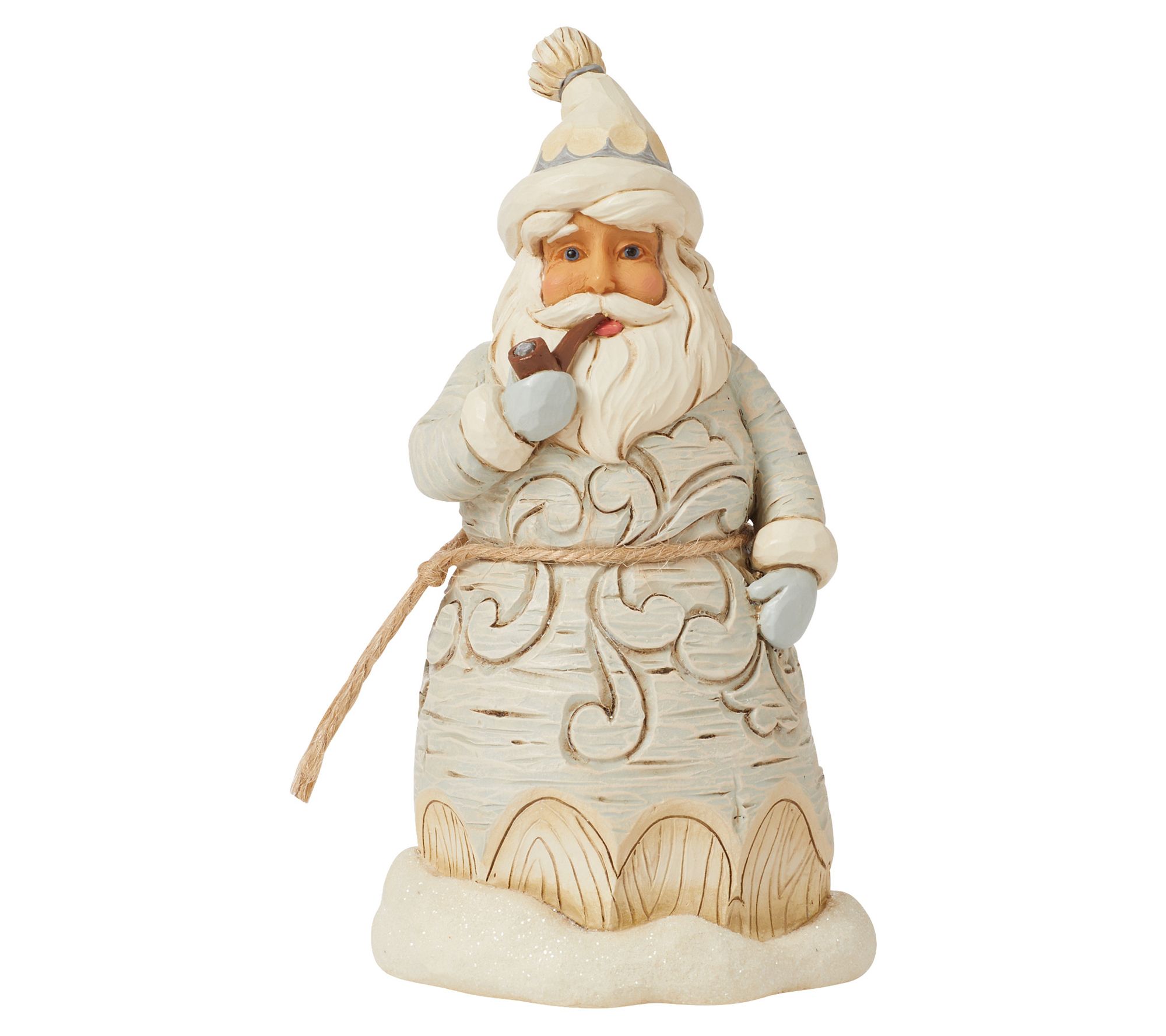 Jim Shore Woodland Carved Santa Pipe Figurine - QVC.com