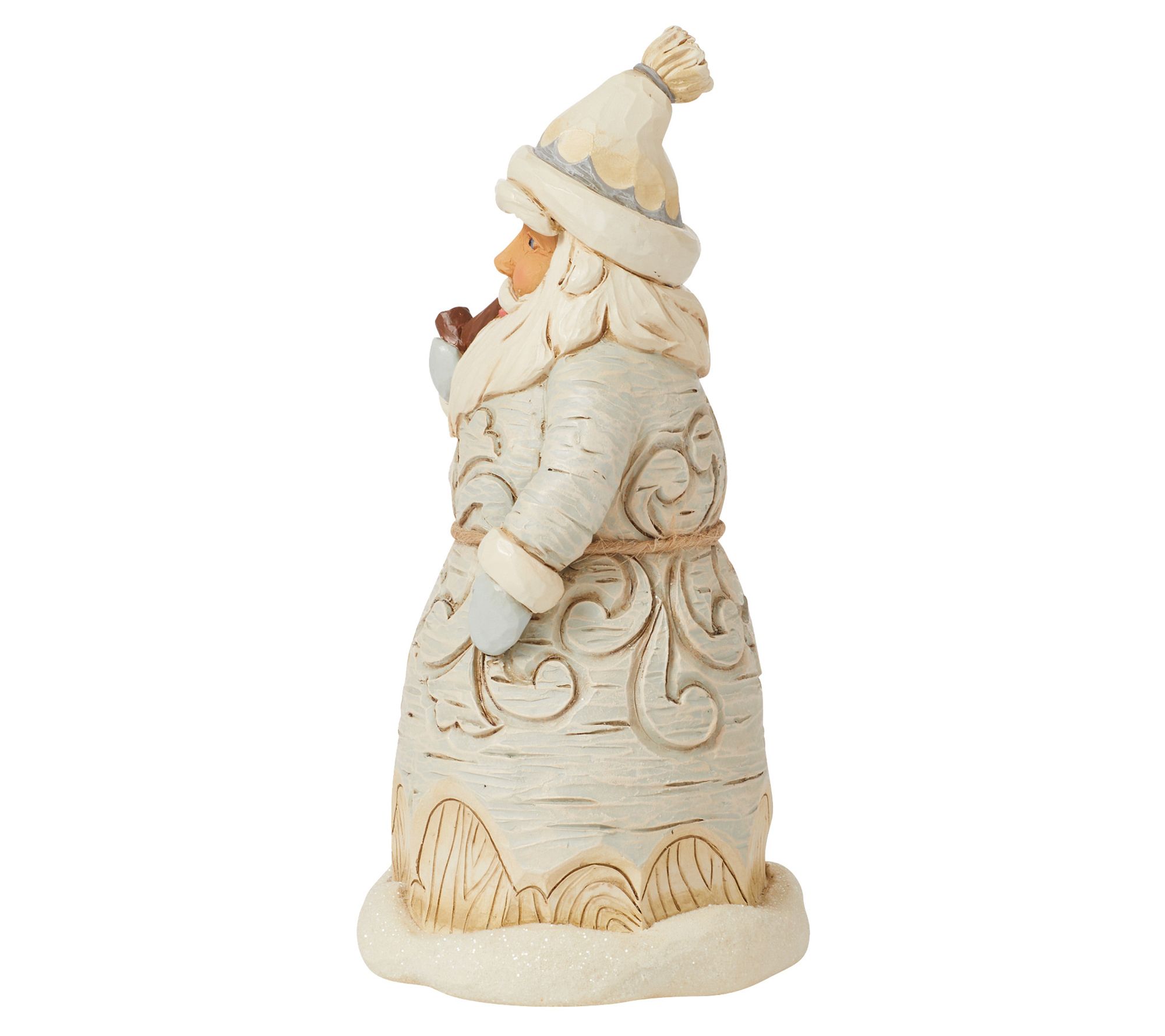 Jim Shore Woodland Carved Santa Pipe Figurine - QVC.com