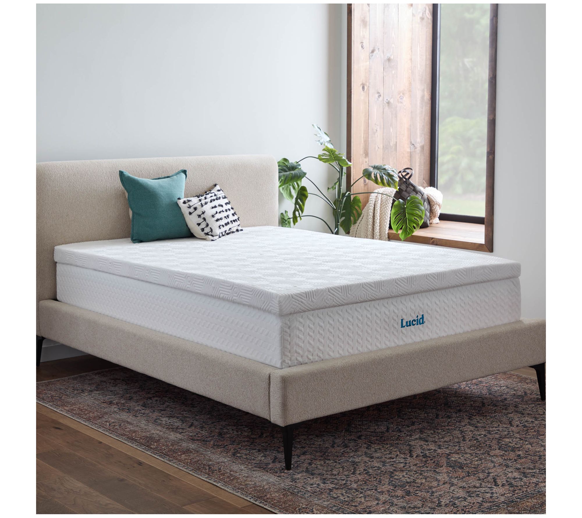 Lucid 3" Lavender and Gel Memory Foam Mattress Topper - Full - QVC.com