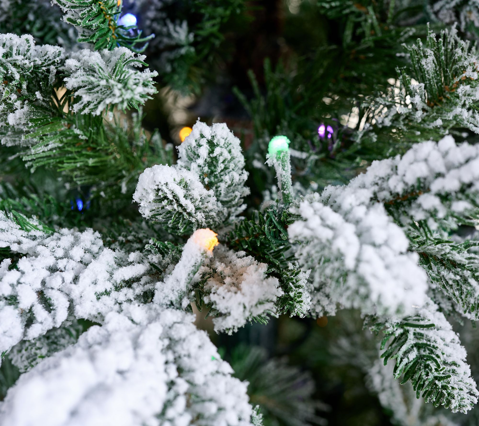 "As Is" 7' Twinkling Snow Kissed Spruce Tree by Valerie - QVC.com