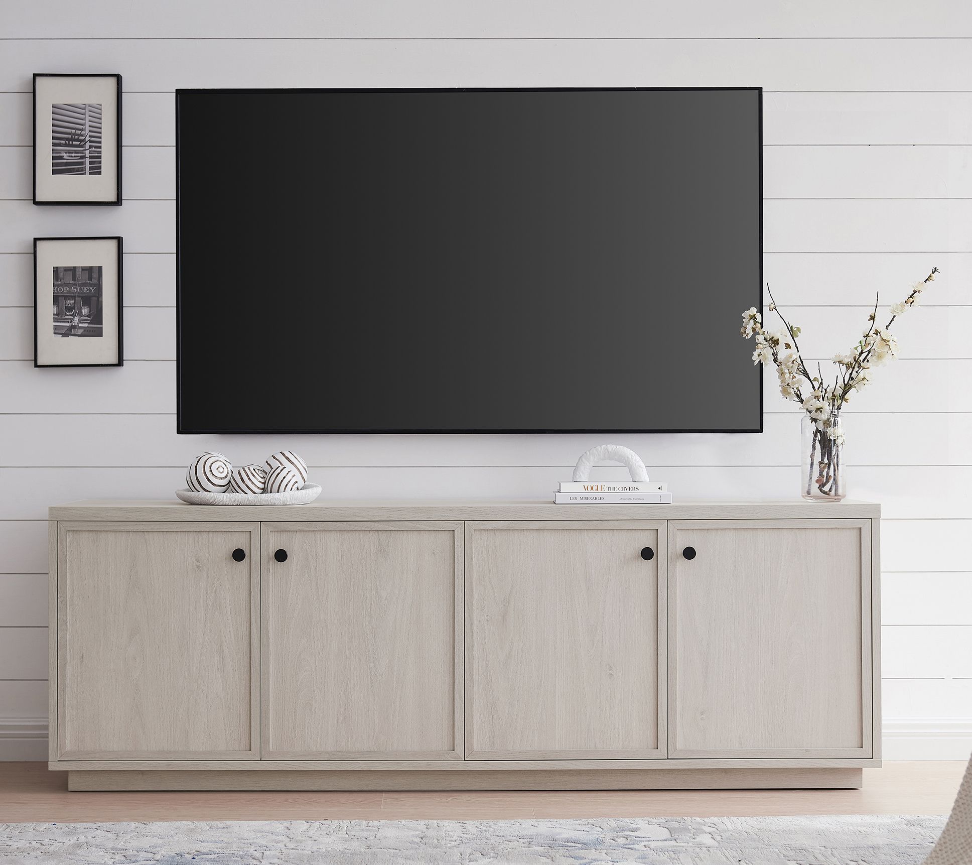 Hudson&Canal Ormond Rectangular TV Stand for TV's up to 75" - QVC.com