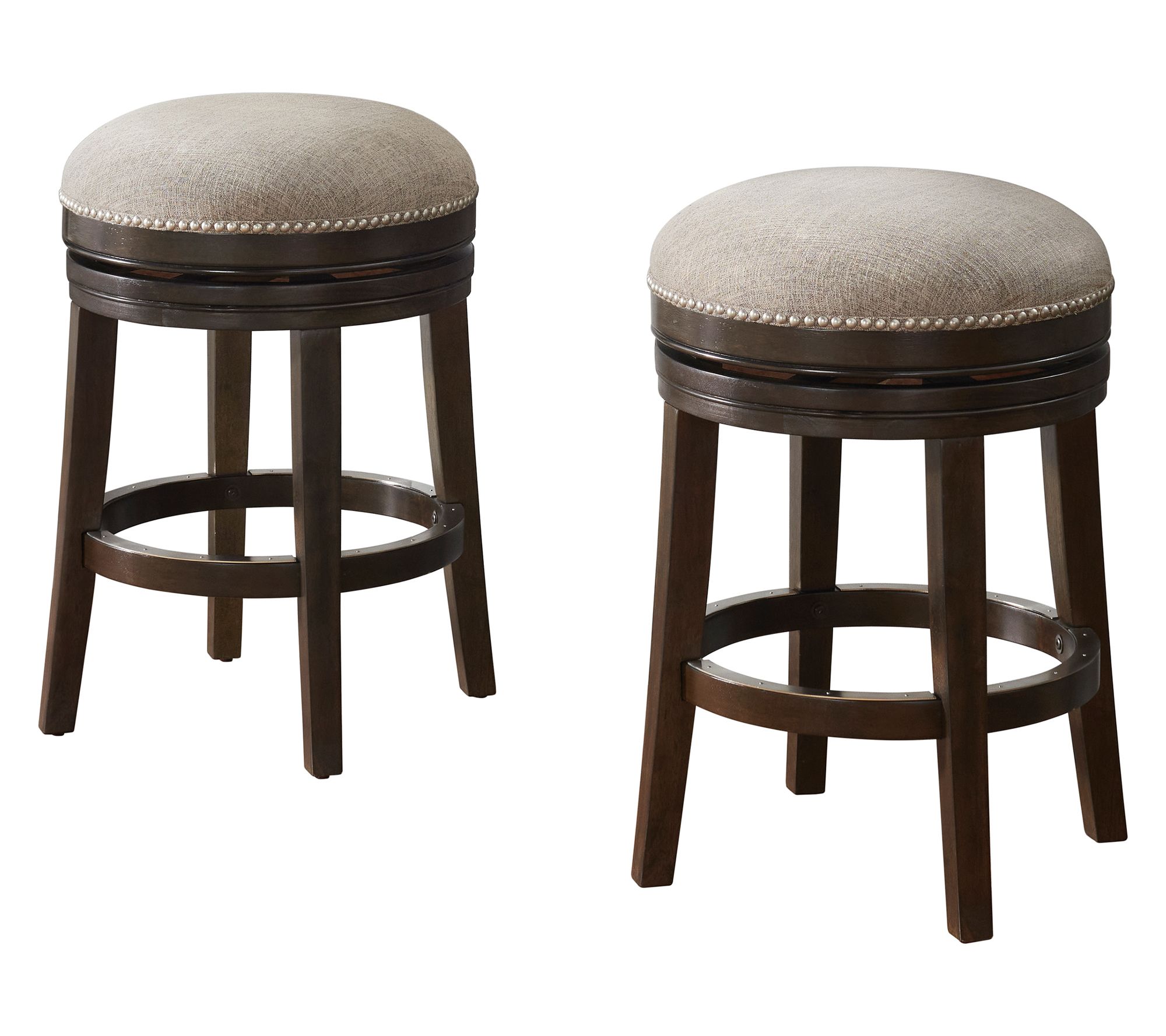 Alaterre Furniture Clara Set of 2 Swivel Counter Height Stools - QVC.com