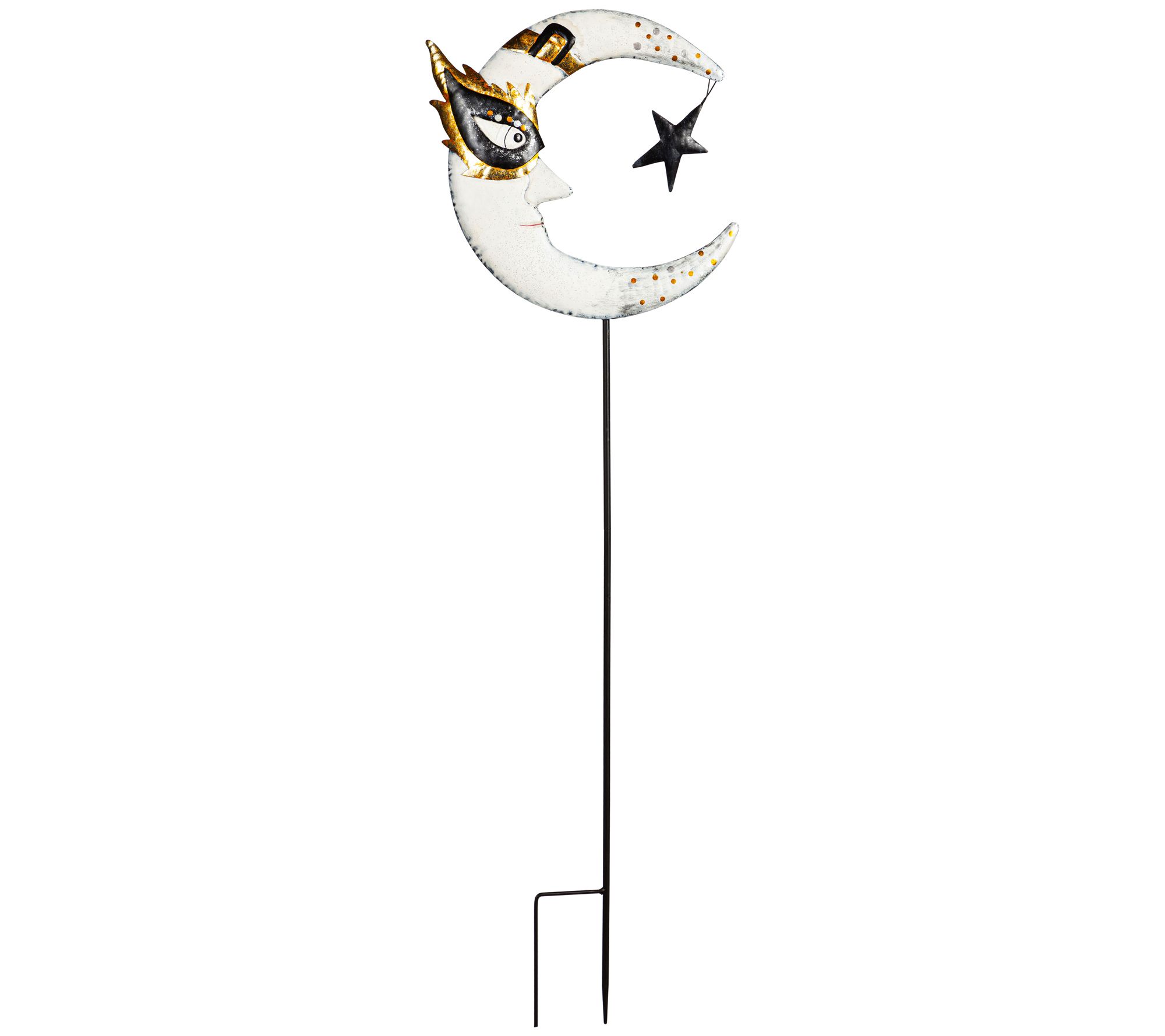 Evergreen Metal Magic Moon Stake - QVC.com