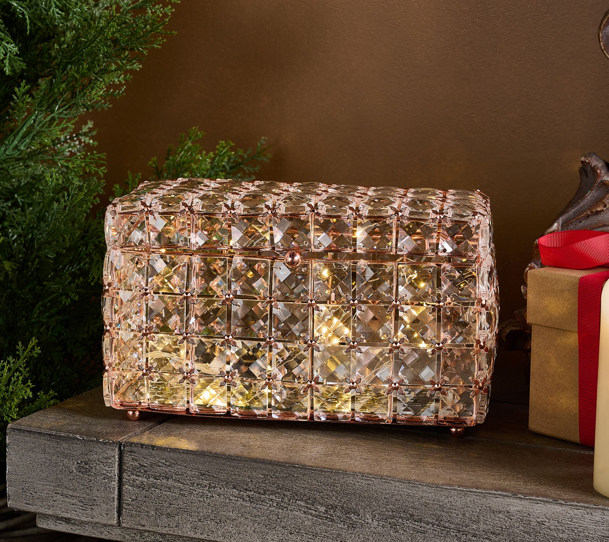 "As Is" Multi- Faceted Brilliance Illuminated Keepsake Box - QVC.com
