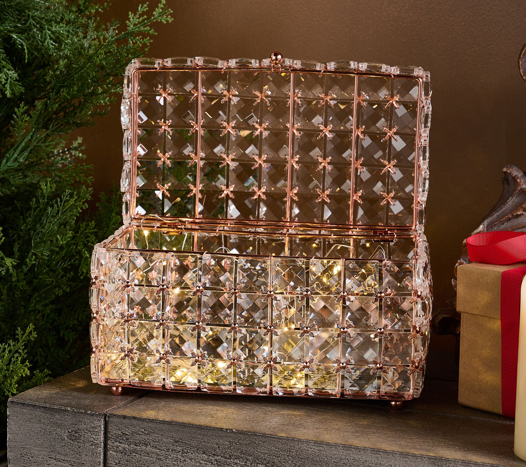 "As Is" Multi- Faceted Brilliance Illuminated Keepsake Box - QVC.com