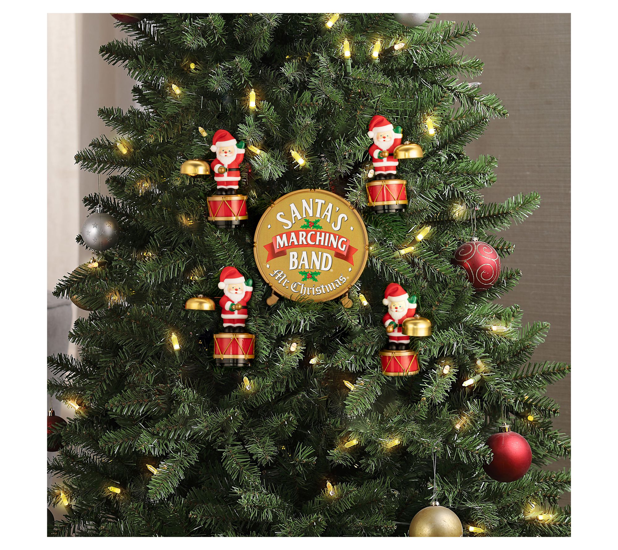 Mr. Christmas 6 in. Animated Santas Marching Band - QVC.com