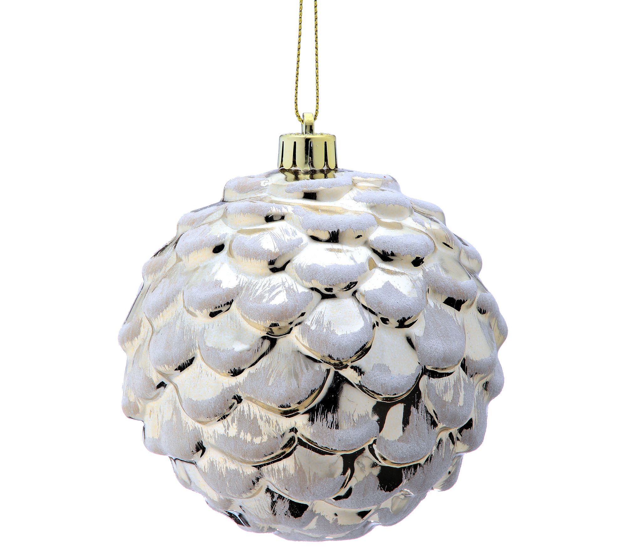 100mm Shiny Globe Cone Ornament Box of 4 By Valerie - QVC.com