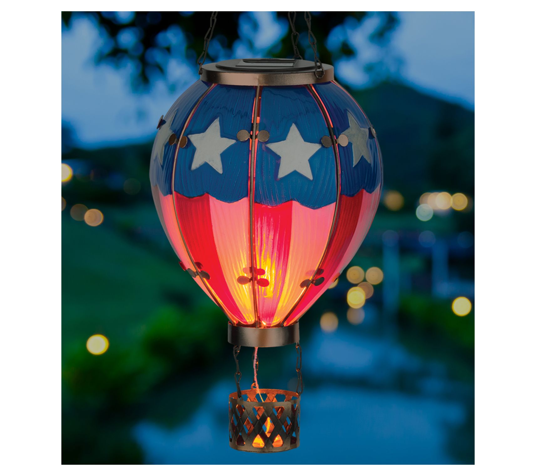 Regal Art & Gift Hot Air Balloon Solar Lantern LG - Americana - QVC.com