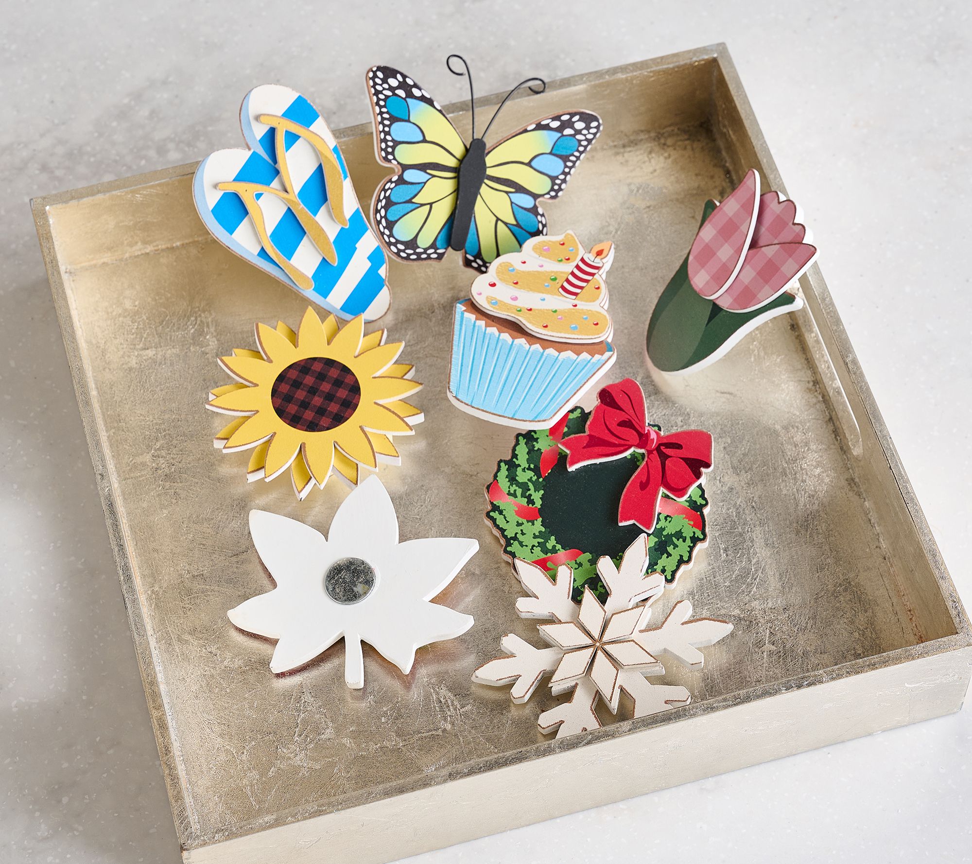 "As Is" Welcome Home Set of 8 Seasonal Completer Icons by Valerie - QVC.com