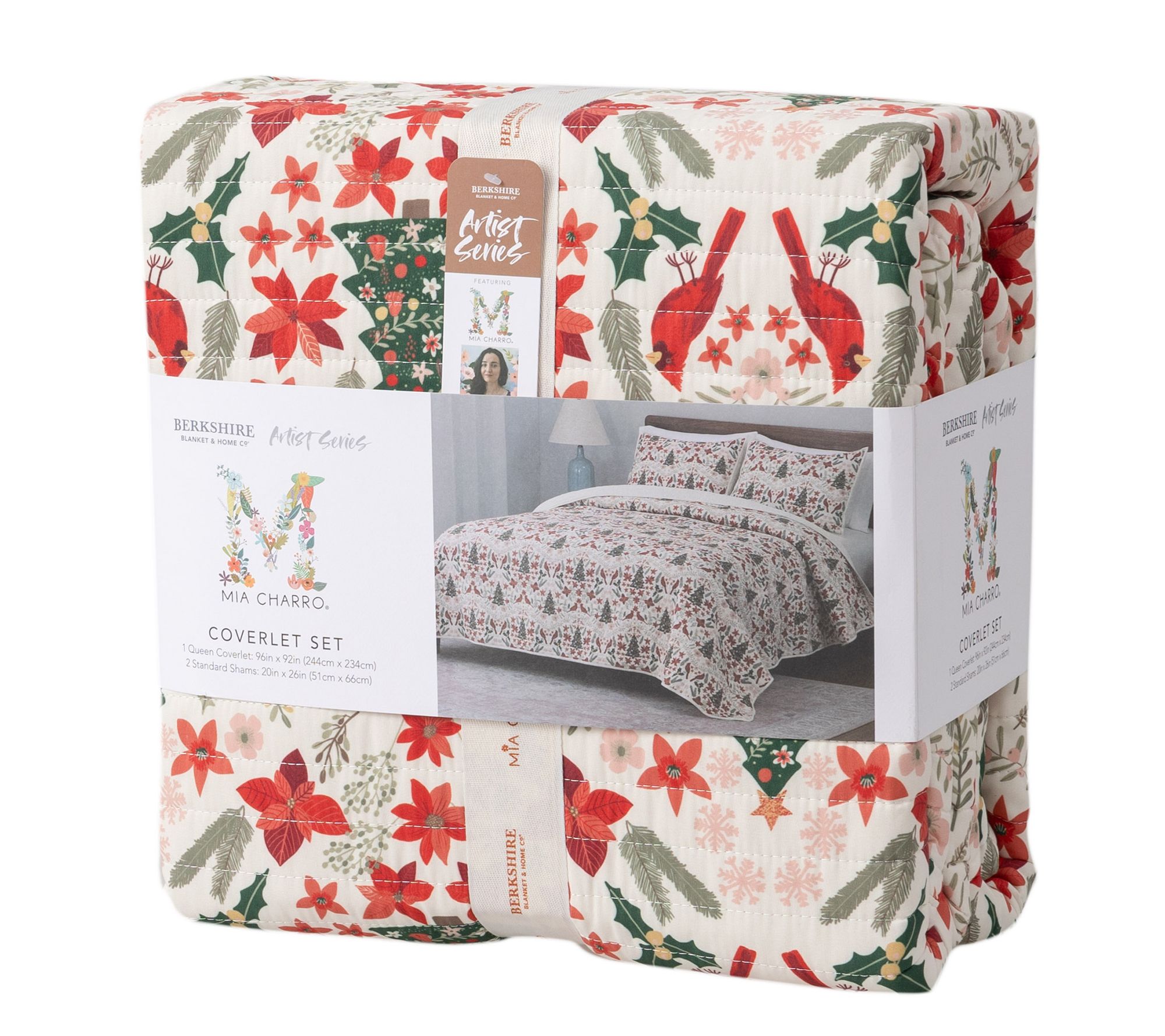 Berkshire Artist Series Coverlet & Sham Set- Twin - QVC.com