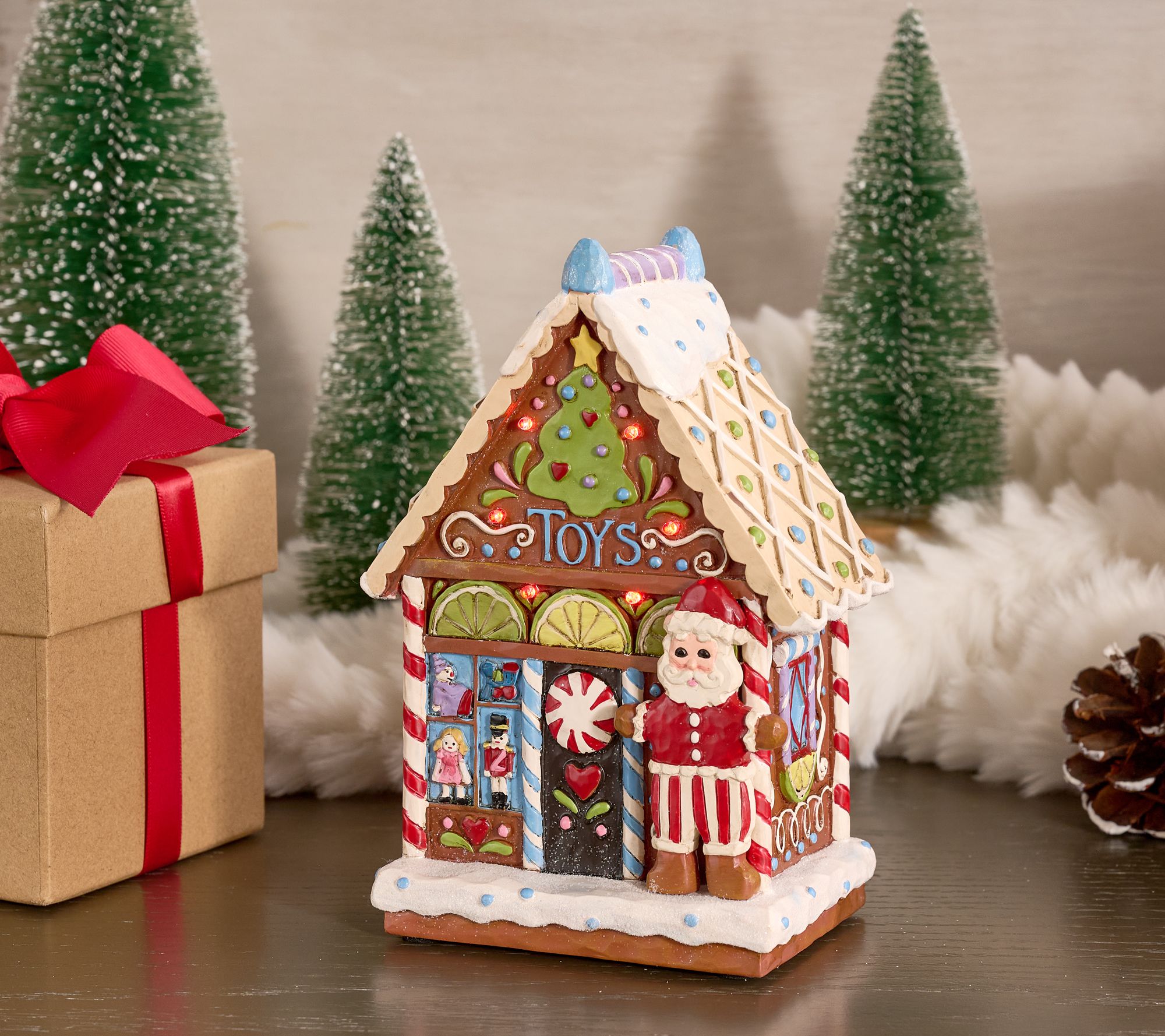 "As Is" Jim Shore Heartwood Creek 1st Annual LED Gingerbread - QVC.com