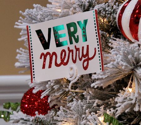 Hallmark 5' Sugared Spruce Tree with Quick Set Technology - QVC.com