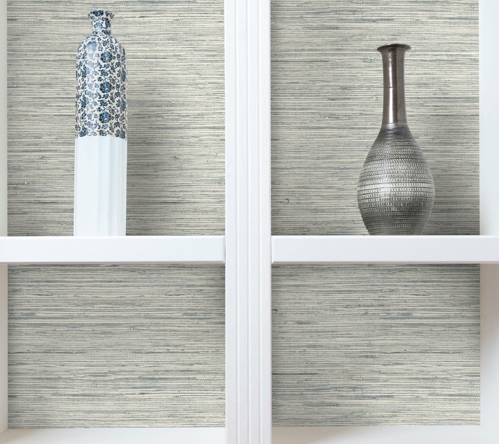 Grasscloth Gray Wall Decal - QVC.com