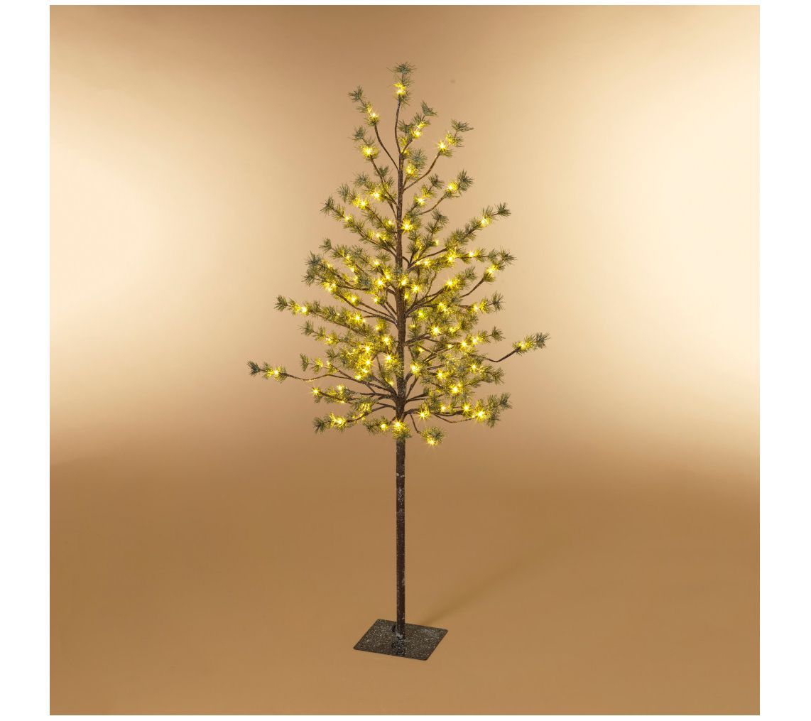 5'H Electric Icy Pine Tree with 96 Lights by Gerson Co - QVC.com