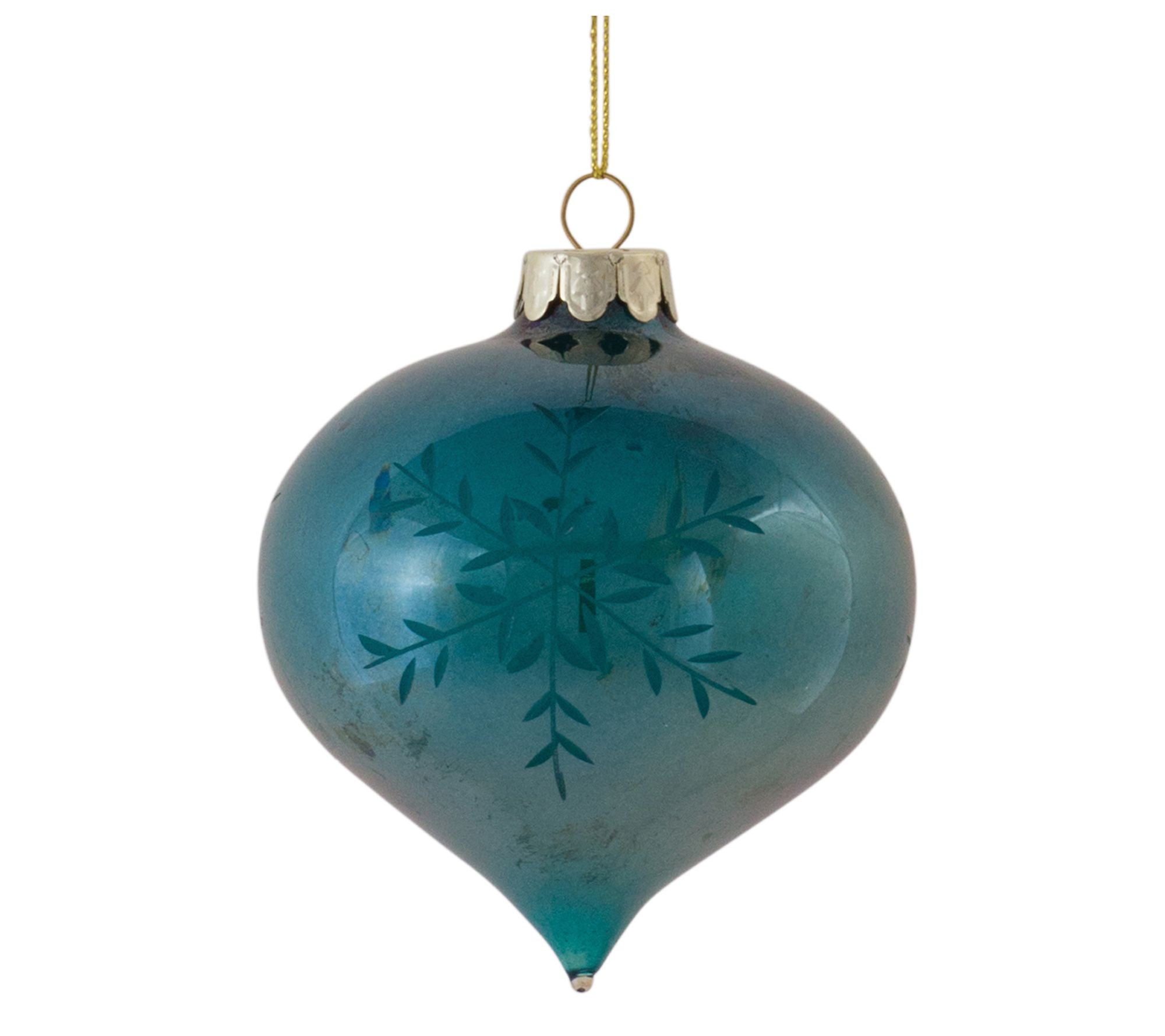 Melrose Snowflake Etched Glass Ornament (Set of 12) - QVC.com