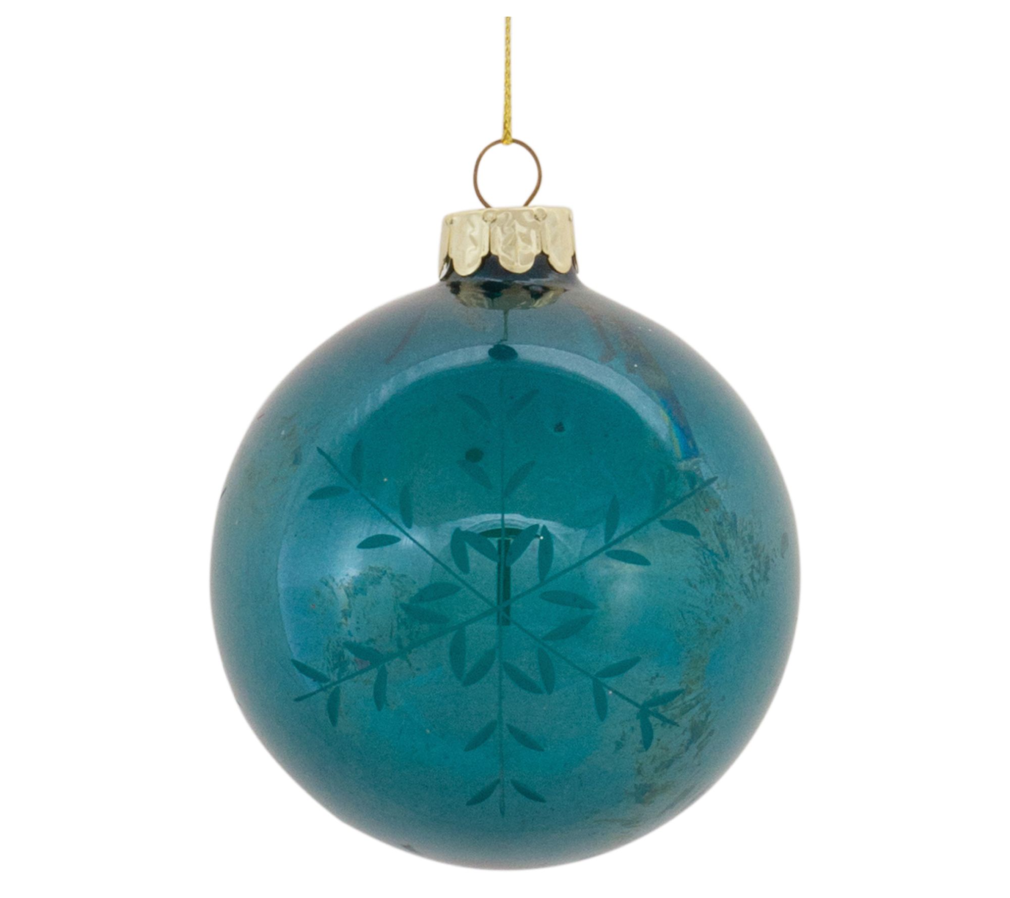 Melrose Snowflake Etched Glass Ornament (Set of 12) - QVC.com