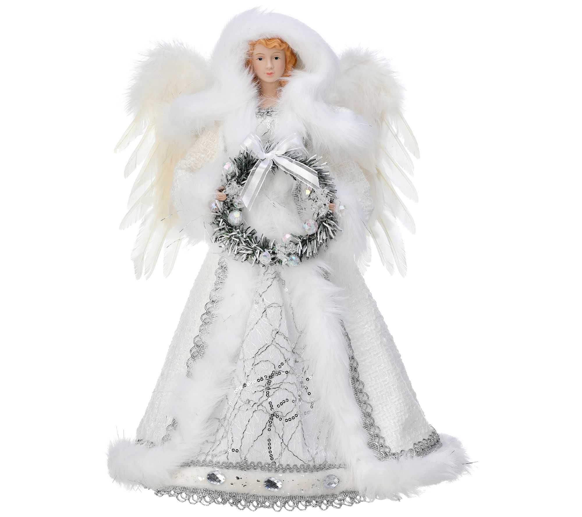 16" Angel with Jewel Tree Topperby Valerie - QVC.com