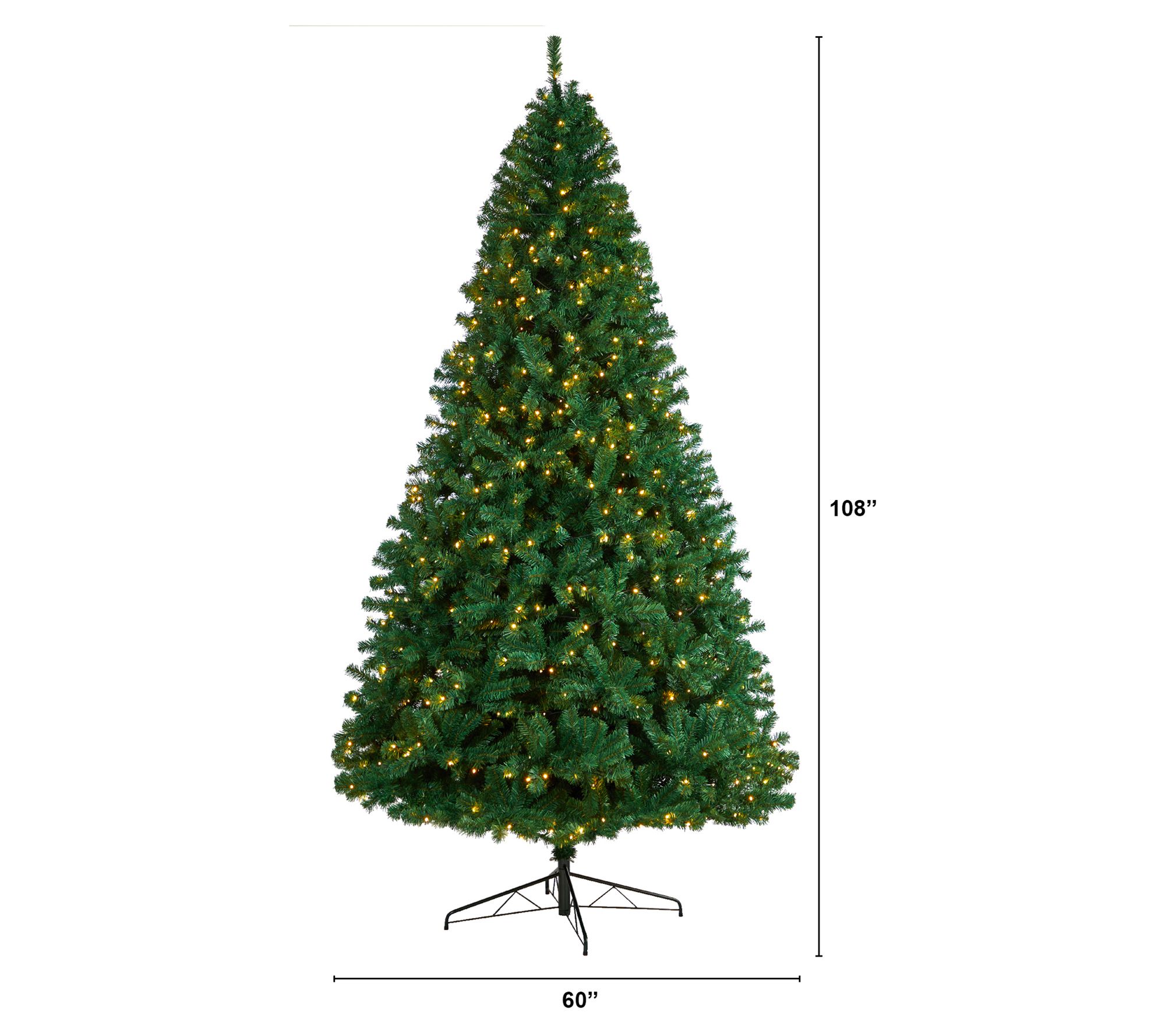 Nearly Natural 9' Christmas Tree with 650 ClearLED Lights - QVC.com