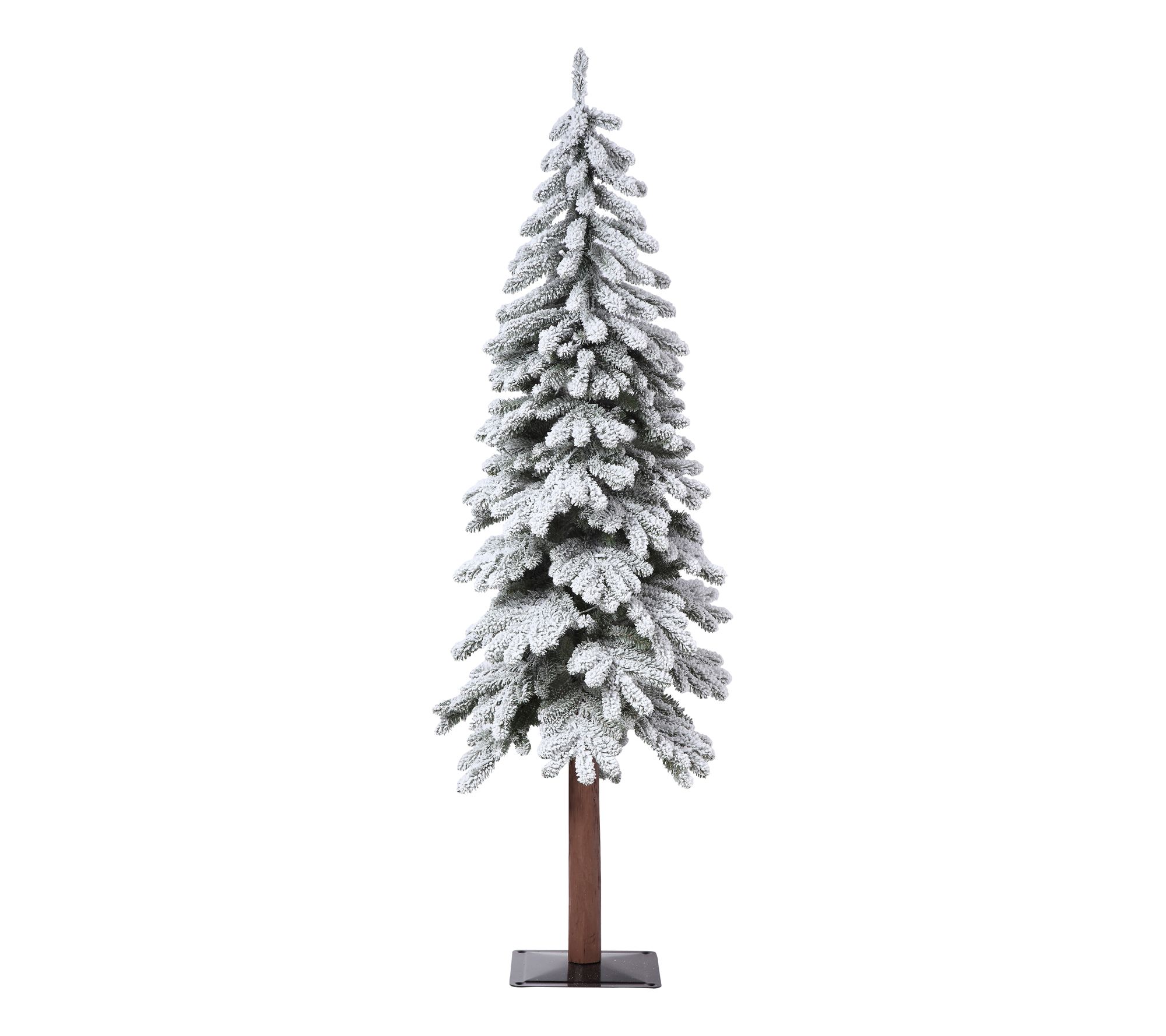 Haute Decor 5' Prelit Lightly Flocked Alpine Tree - QVC.com
