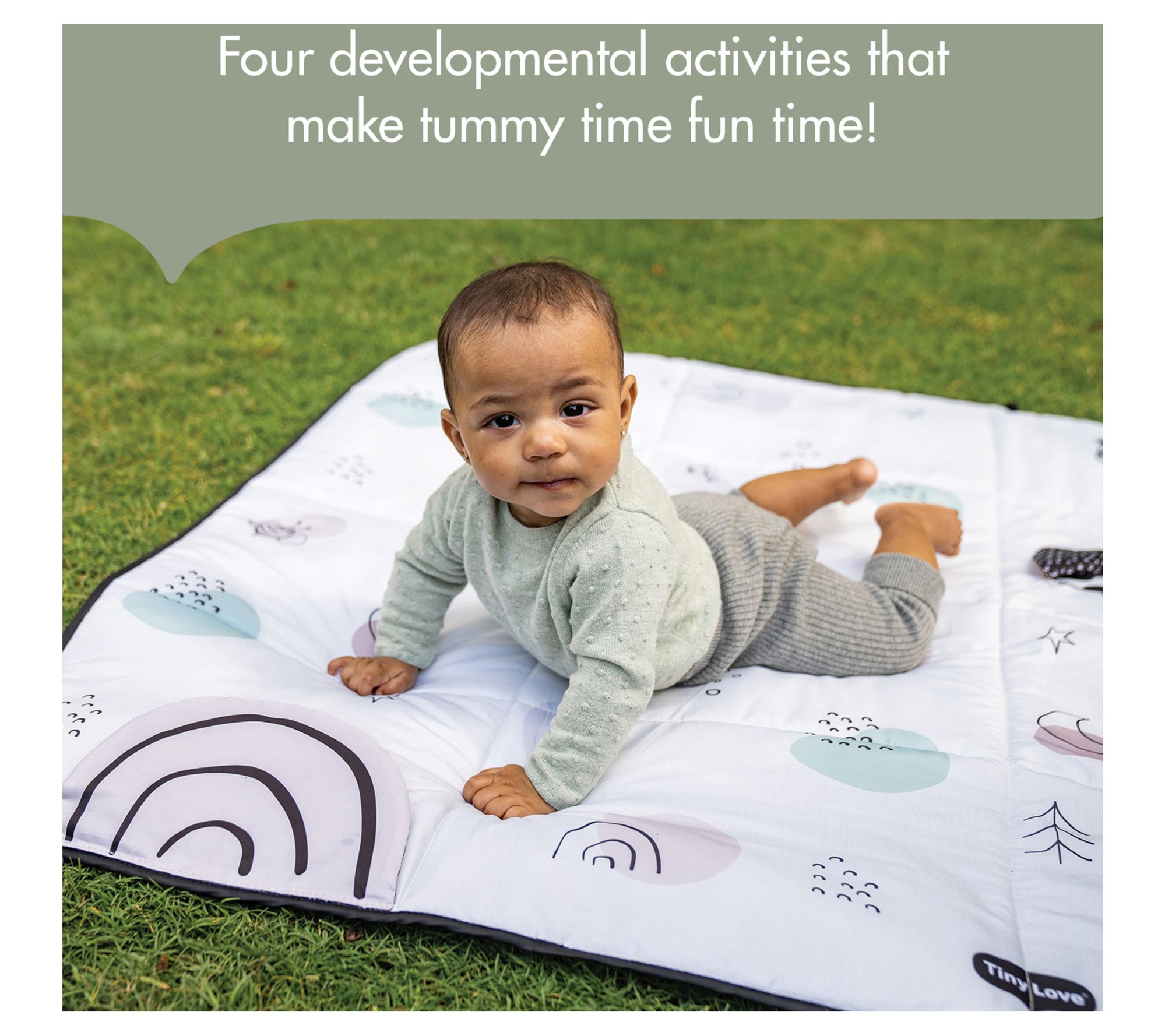 Tiny Love Black & White Decor Collection XL Outdoor Mat - QVC.com