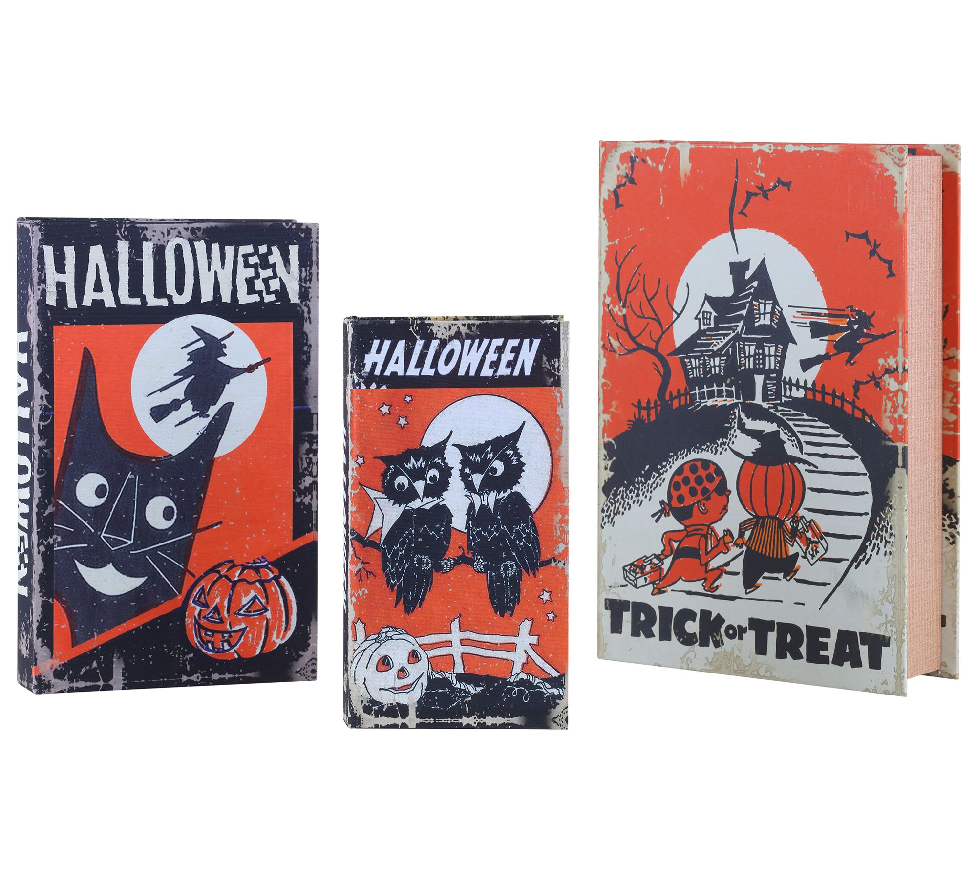 Mr. Halloween Set of 3 Retro Nested Storage Books - QVC.com