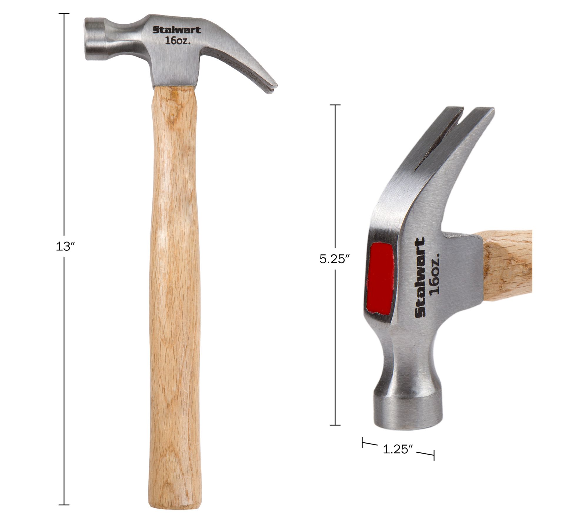 Stalwart 16-oz Claw Hammer, Set of 2 - QVC.com