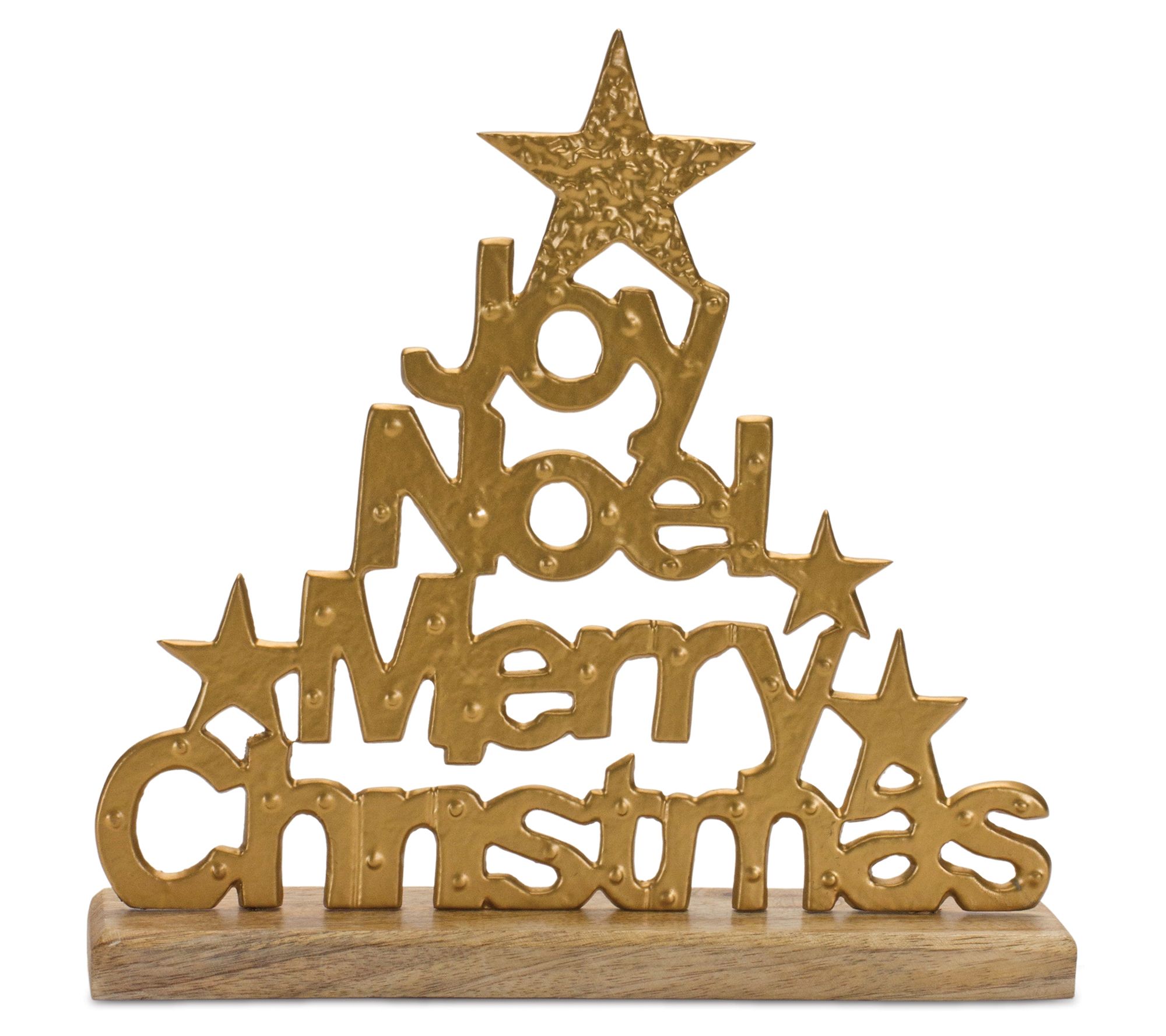 Melrose Merry Christmas Sentiment Tree Sign 10"L - QVC.com