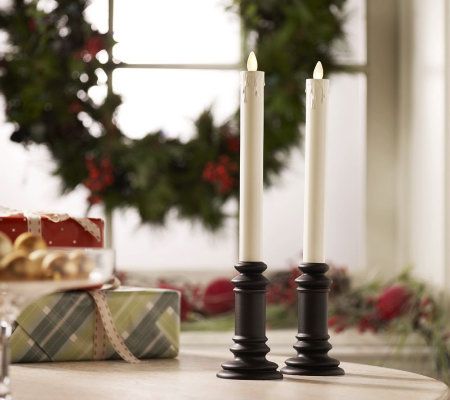 Set of 2 Luminara 8" Flameless Window Candles with Timers - QVC.com