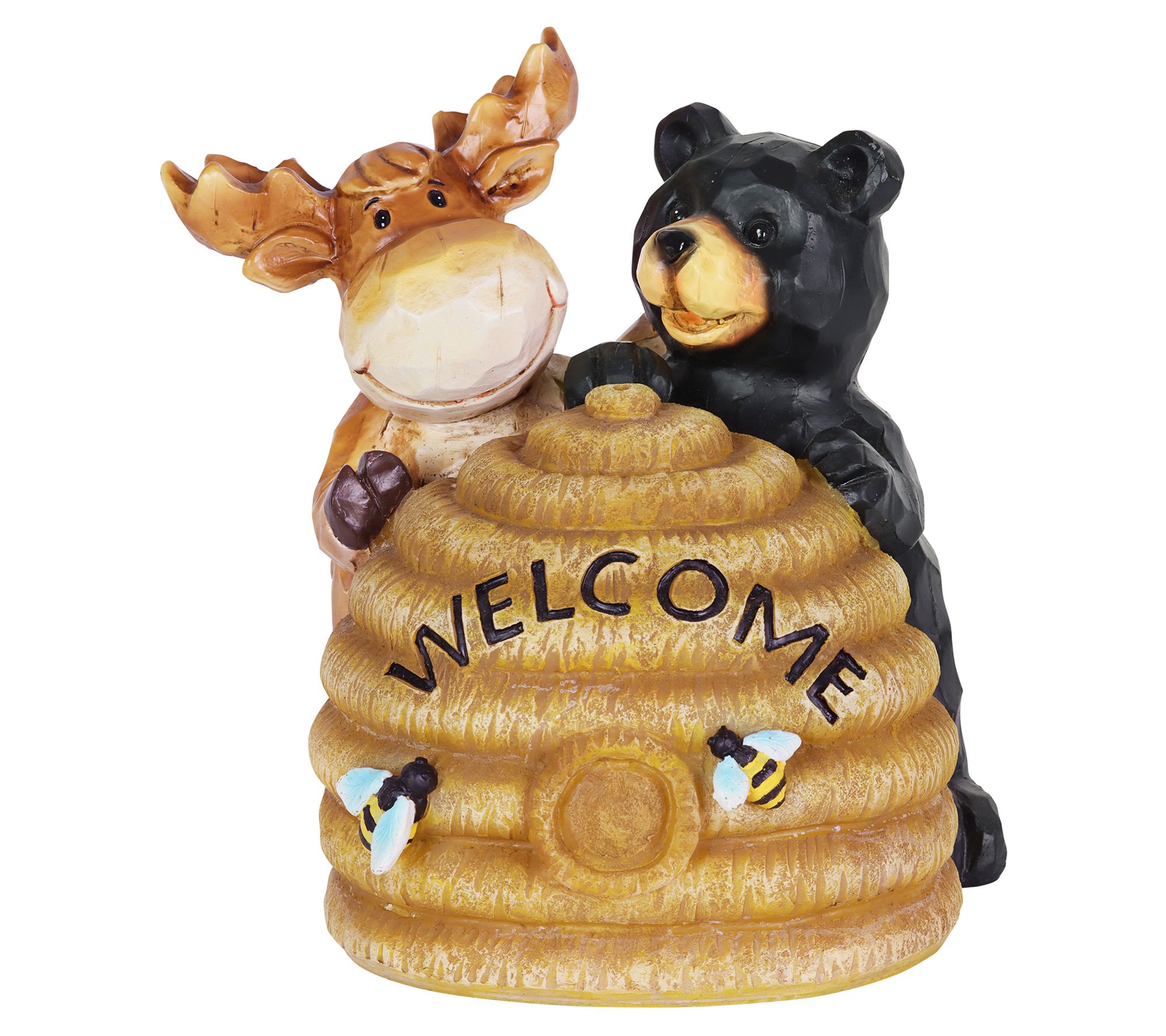 Exhart Solar Welcome Hive Statue - QVC.com