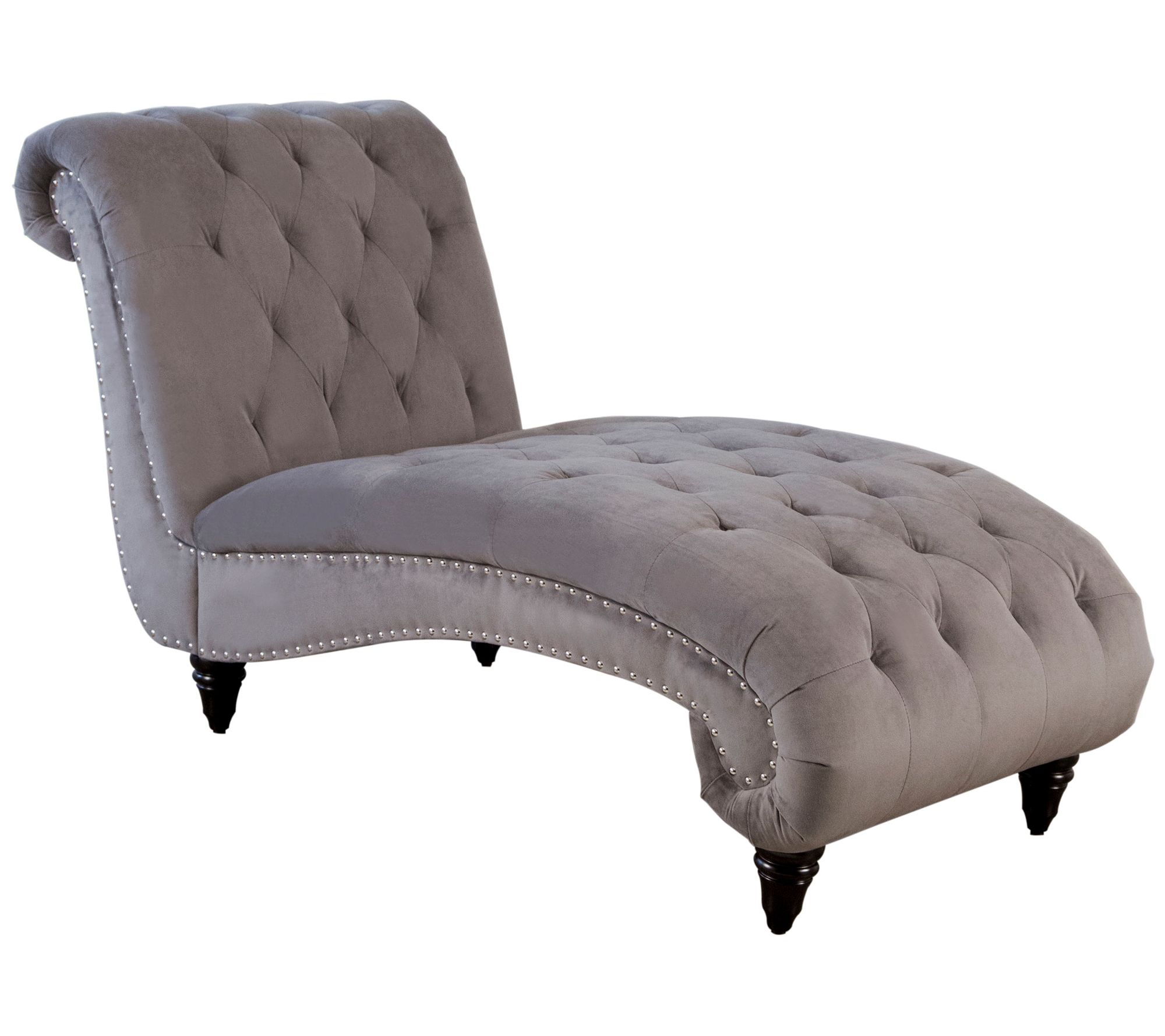 Tiffany Tufted Fabric Chaise Lounge by AbbysonLiving - QVC.com