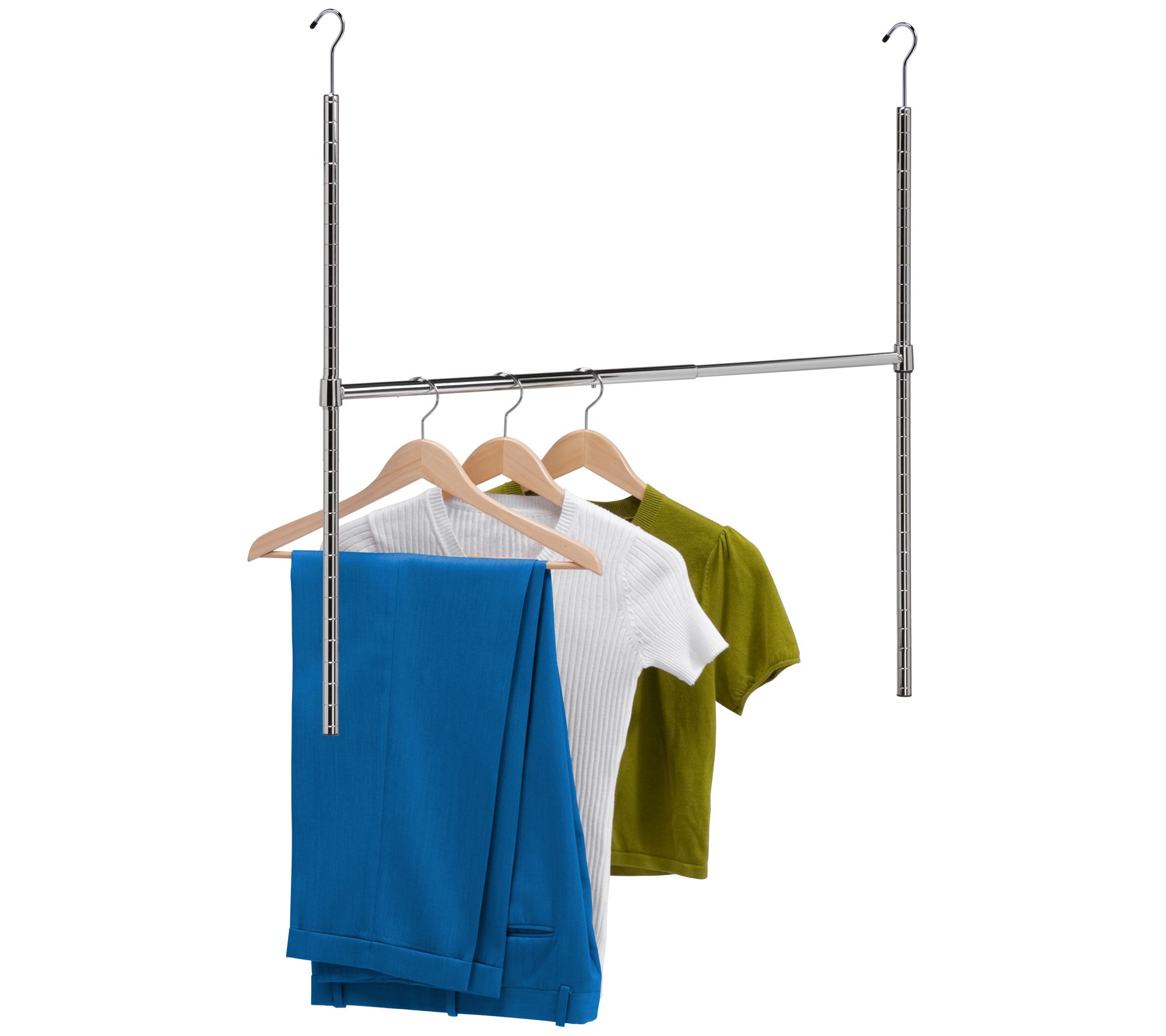 Honey-Can-Do Hanging Double Closet Rod - QVC.com