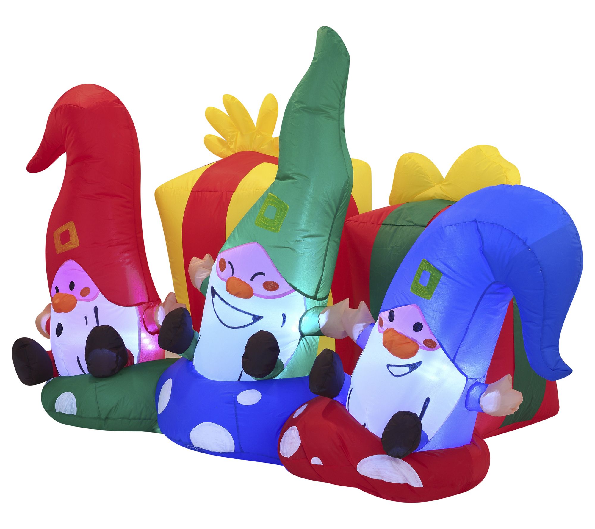 Joiedomi 6' Three Happy Gnomes Inflatable Decoration - QVC.com