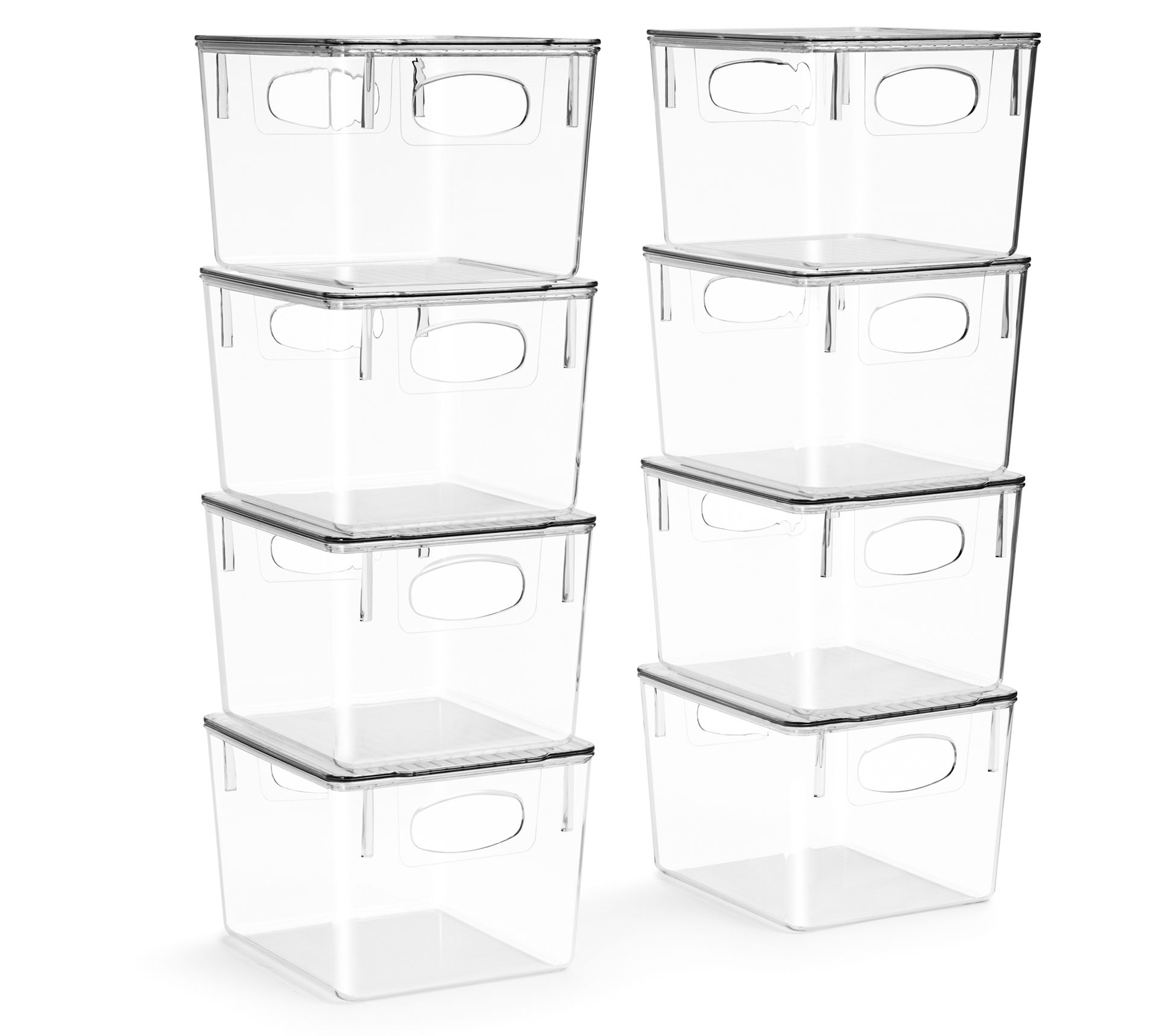 Sorbus 8 Pack Medium Plastic Storage Bins with Lids - QVC.com