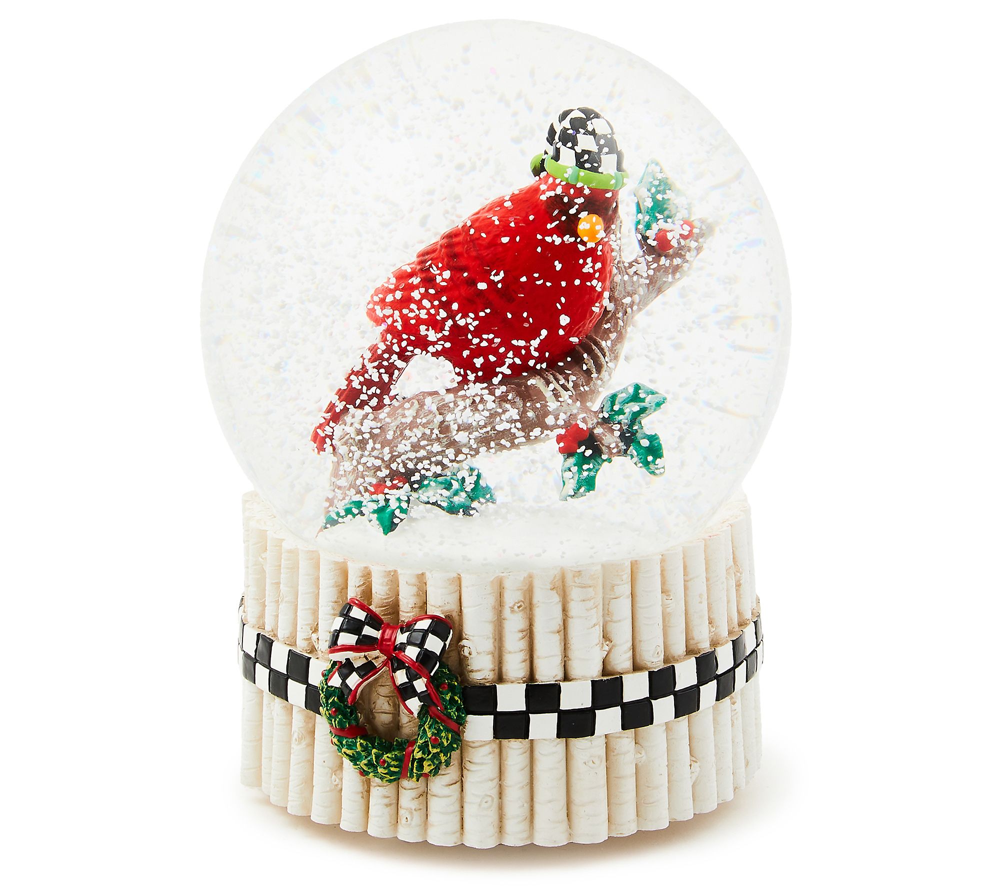 MacKenzie- Childs Cozy Christmas Snow Globe - QVC.com
