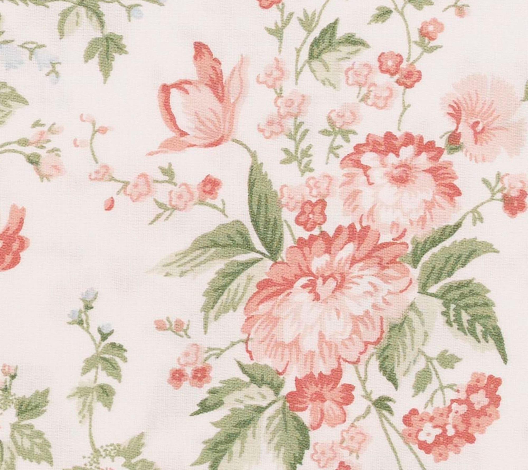 Laura Ashley Li lian Cotton Cor al 4-Piece Shee t Set-Queen - QVC.com