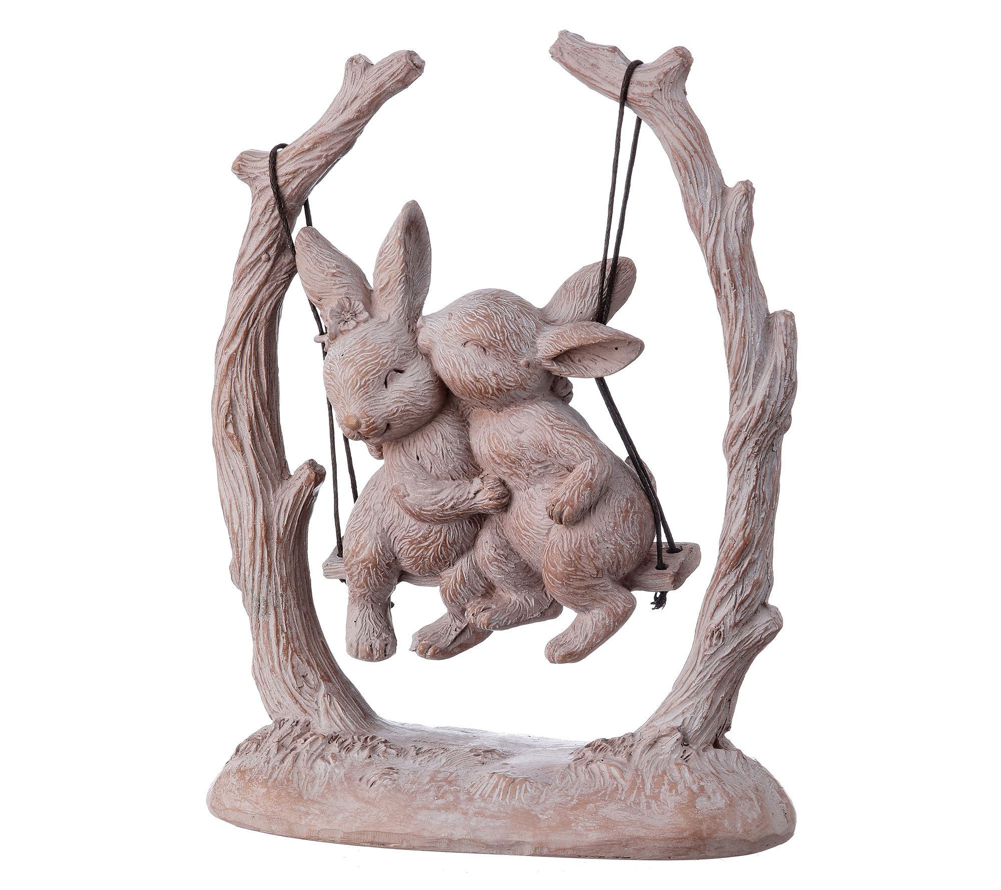 6.5" Bunny Couple With Swing by Valerie - QVC.com